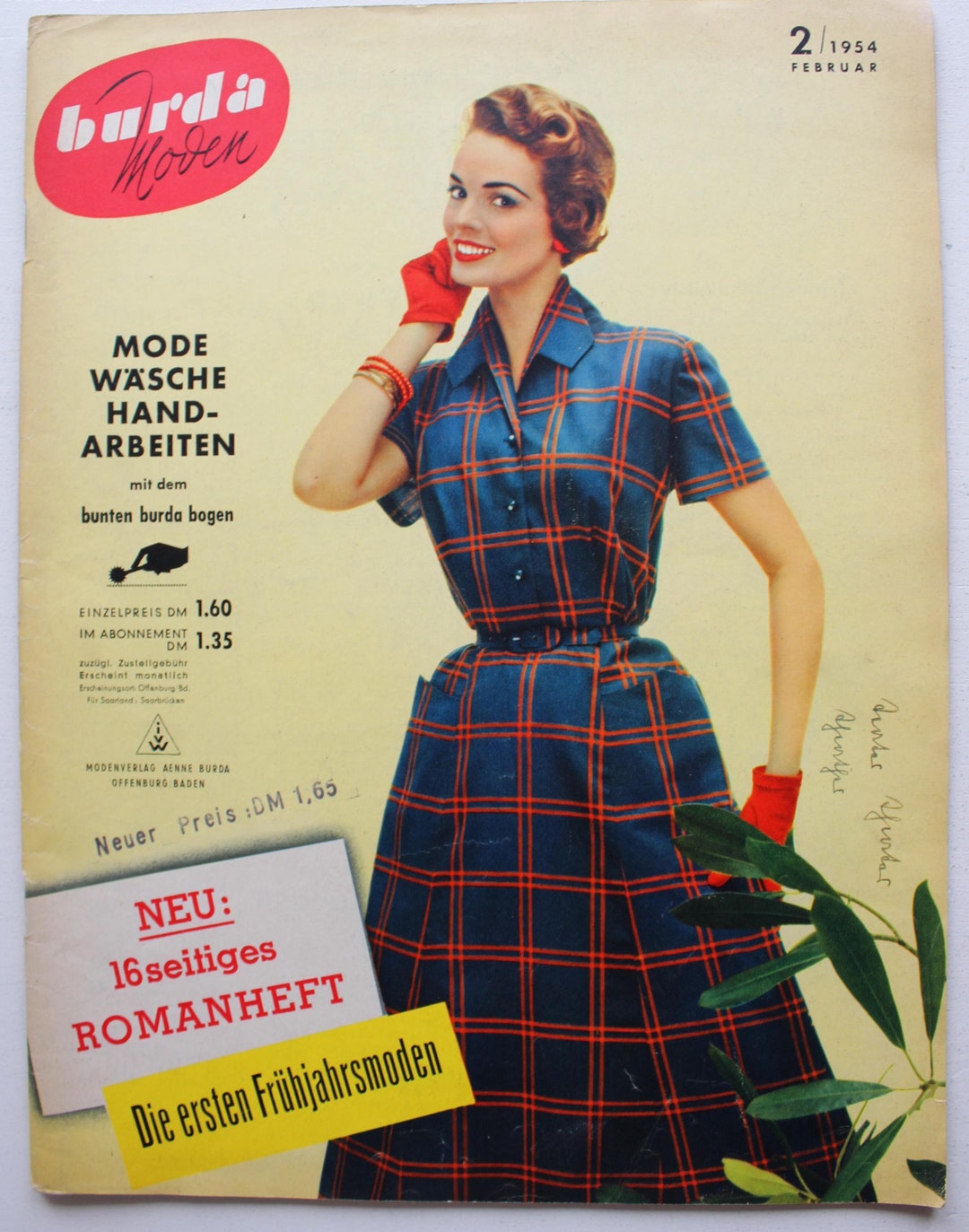 Burda Moden 2/ 1954 Schnittbogen, Patterns Fashion Magazine Retro ...