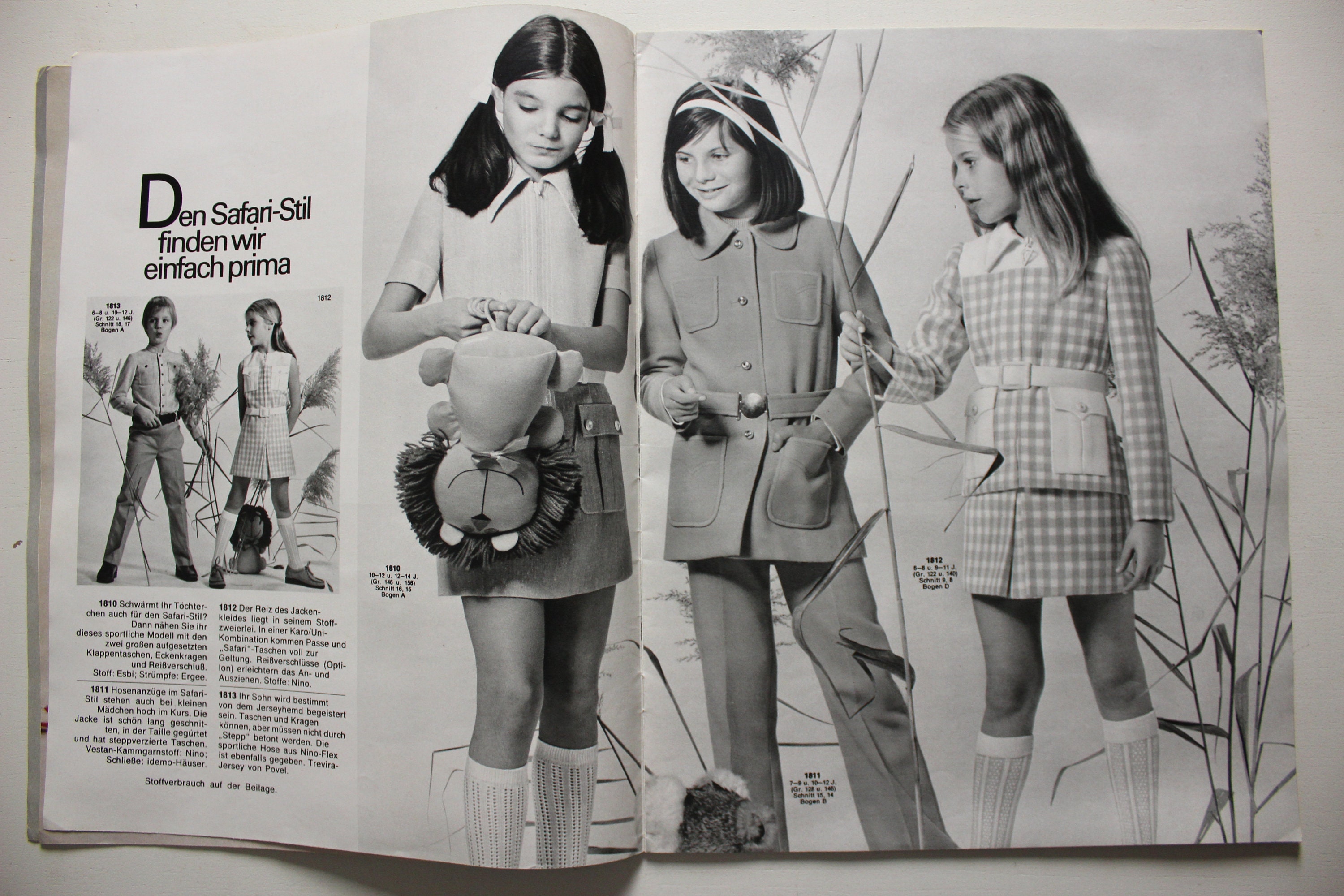 Burda School Children's Fashion 1970 Instructions, Pattern Sheets ...