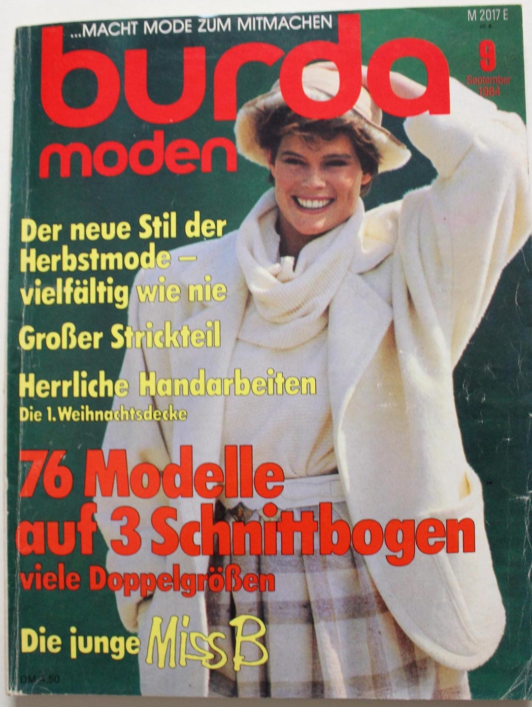 Vintage Magazine Burda Moden 9/ 1984 Instructions Cutting Sheets Fashion Magazine Patterns ...