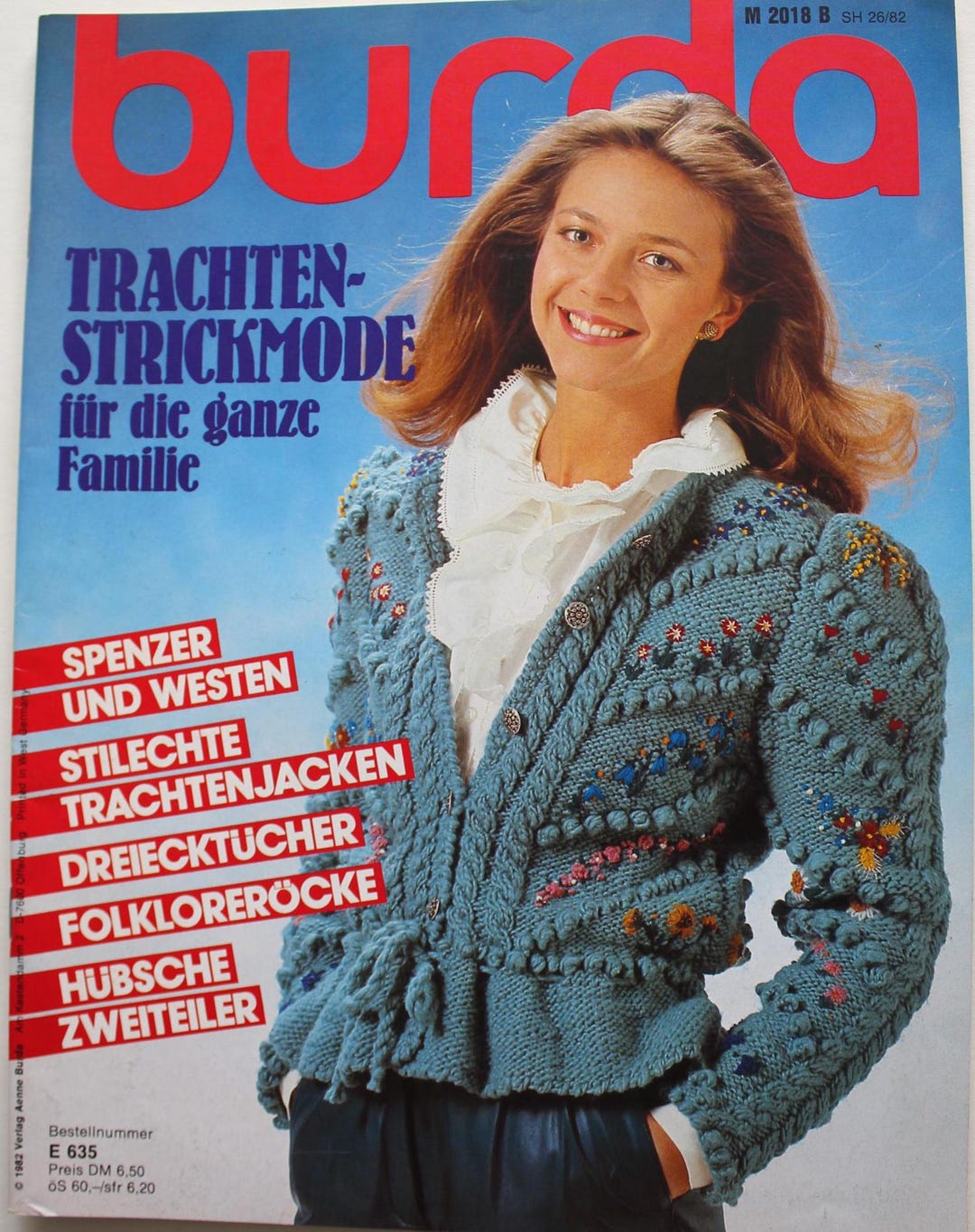 Vintage Magazine Burda Trachten -strickmode 1982 Instructions Knitting ...