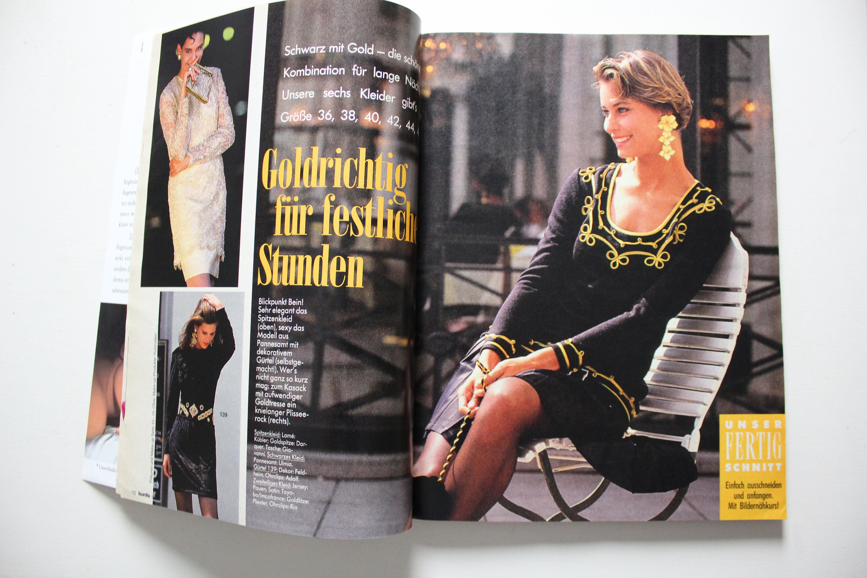 Burda Moden 11/ 1990 Instructions, Cutting Sheets, Fashion Magazine ...