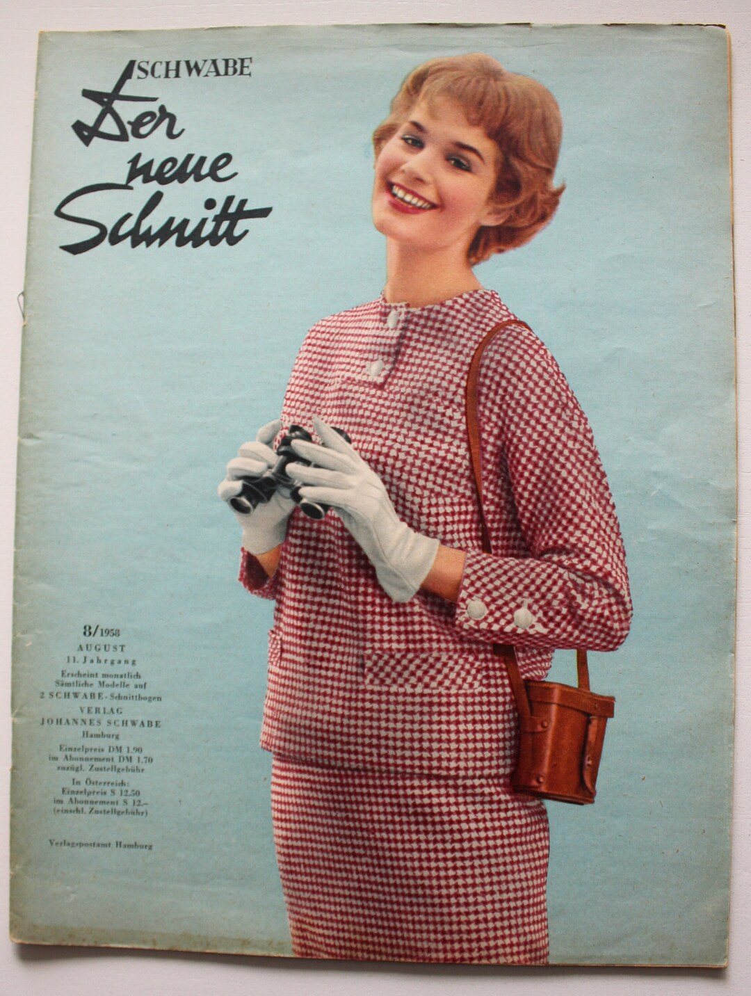 The New Pattern 8/1958 Pattern Sheet and Key Fashion Magazine Fashion ...