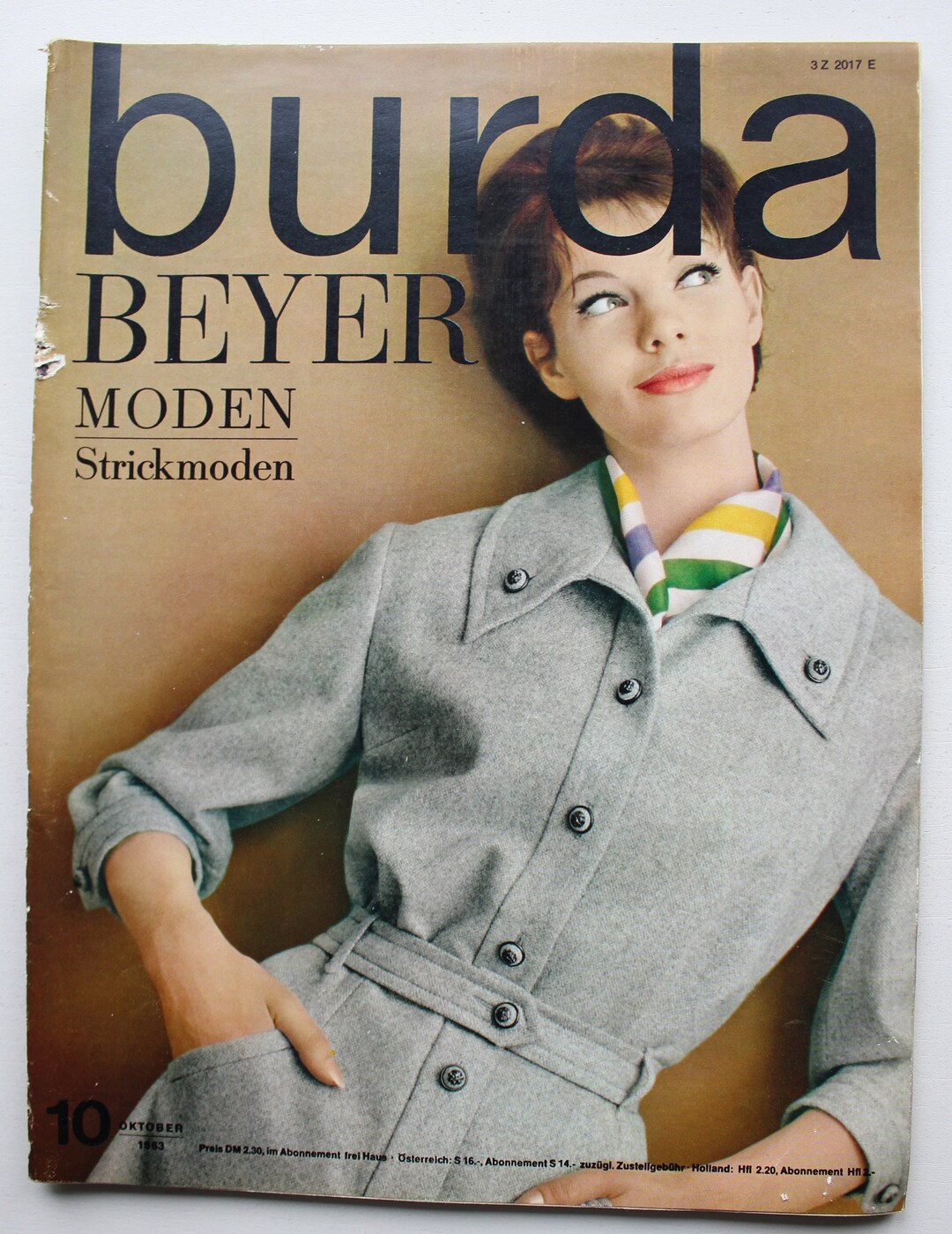 Burda Beyer Moden 10/ 1963 Instructions, Cutting Sheet, Fashion Magazine, Fashion Magazine ...