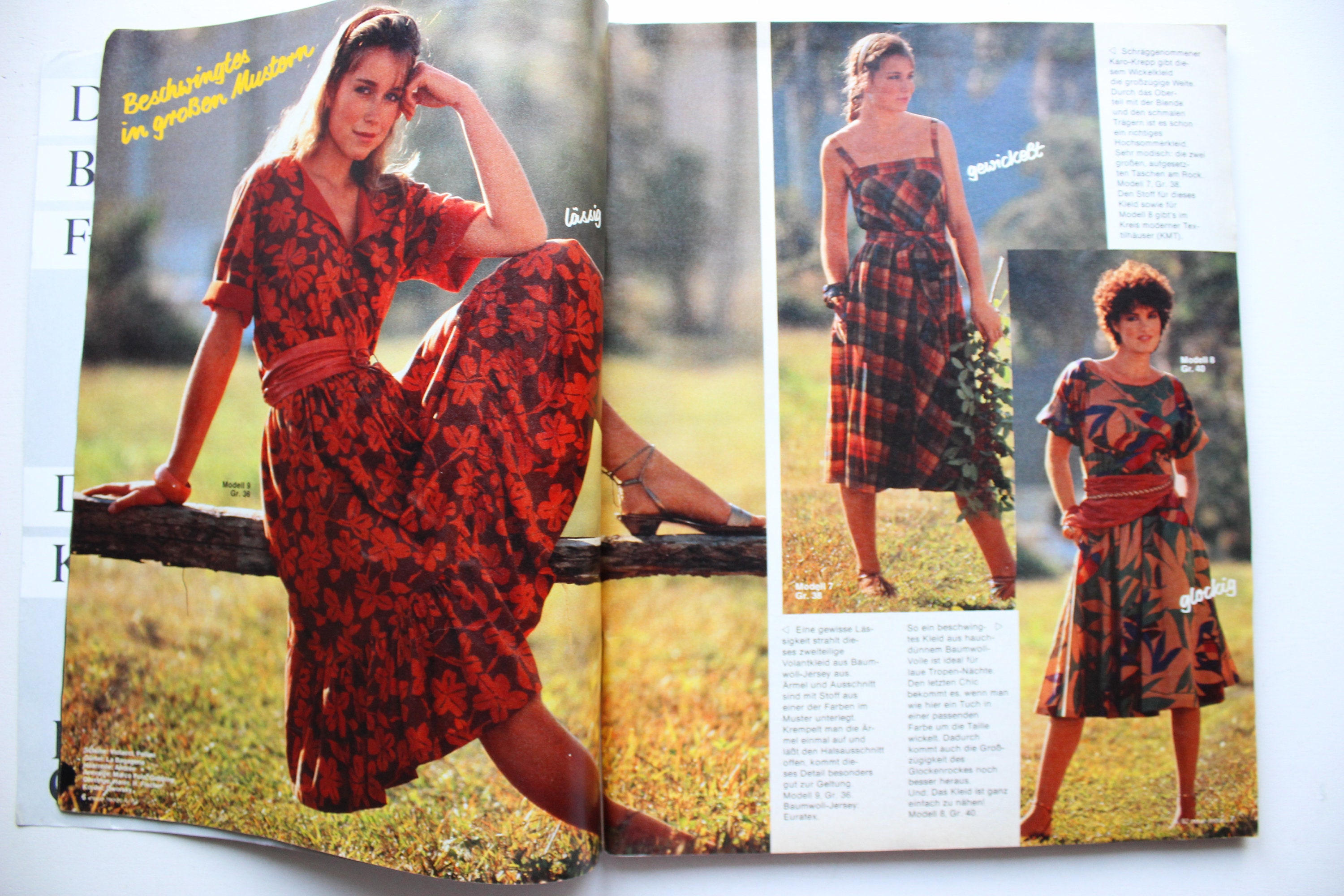 Neue Mode 4/ 1982 Instructions, Cutting Sheets, Fashion Magazine ...