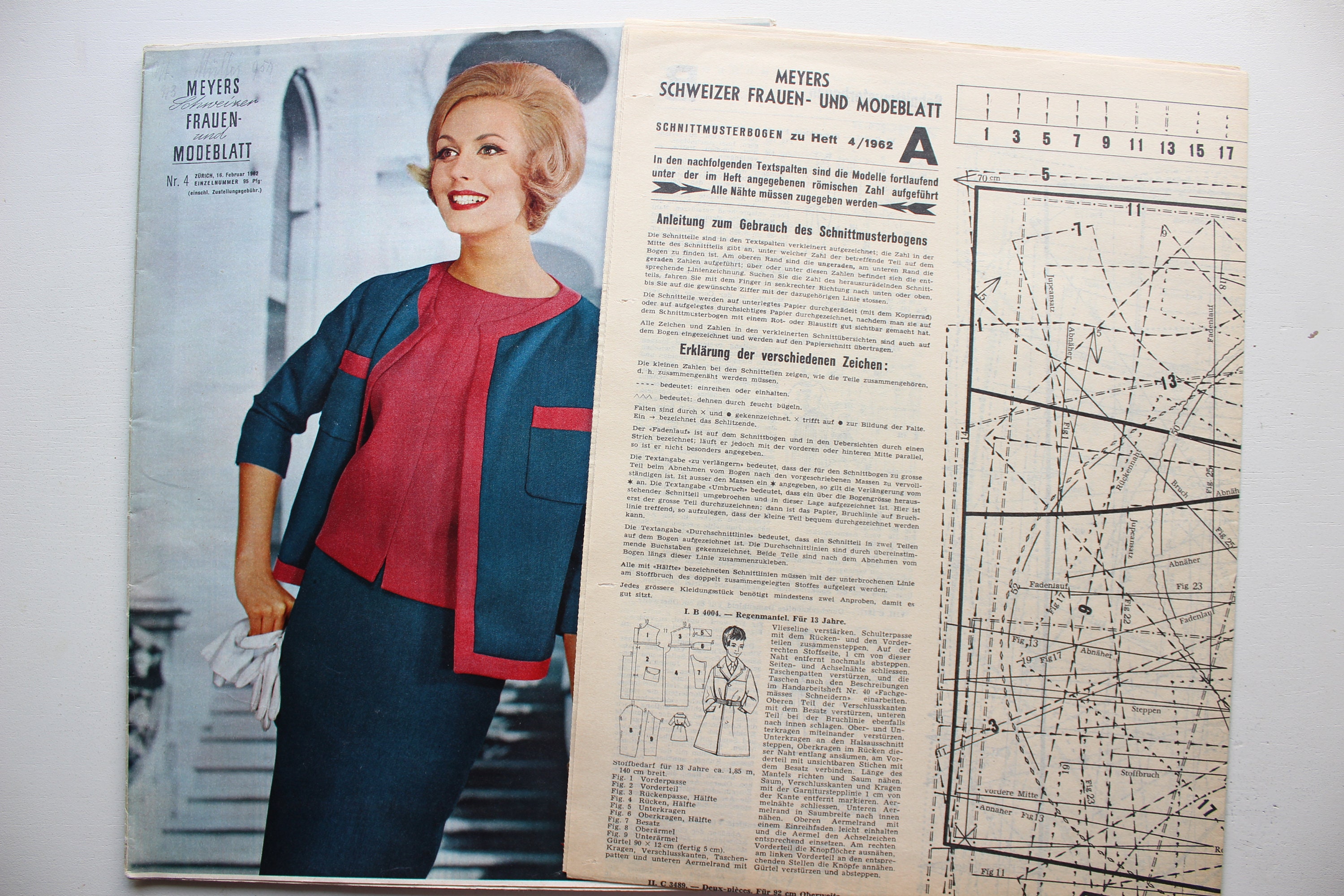 Meyers Schweizer Frauen Und Modeblatt Nr.4 1962 Schnittmuster - Etsy