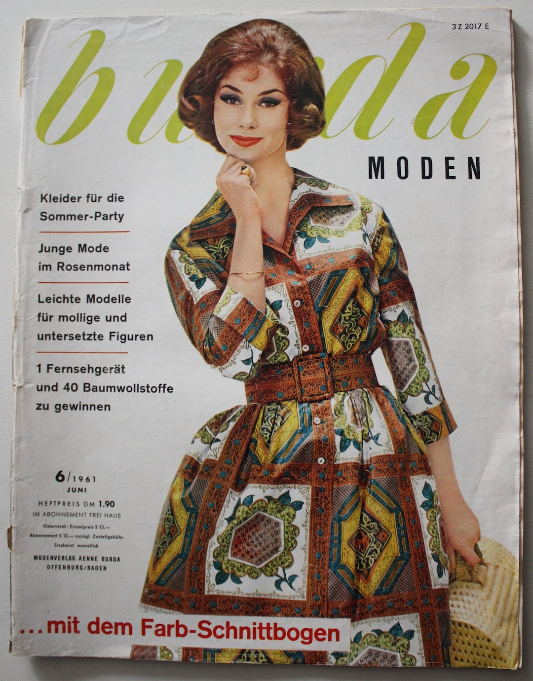 Burda Moden 6/ 1961 Instructions, Cutting Sheets, Fashion Magazine, Fashion Booklet, Sewing ...