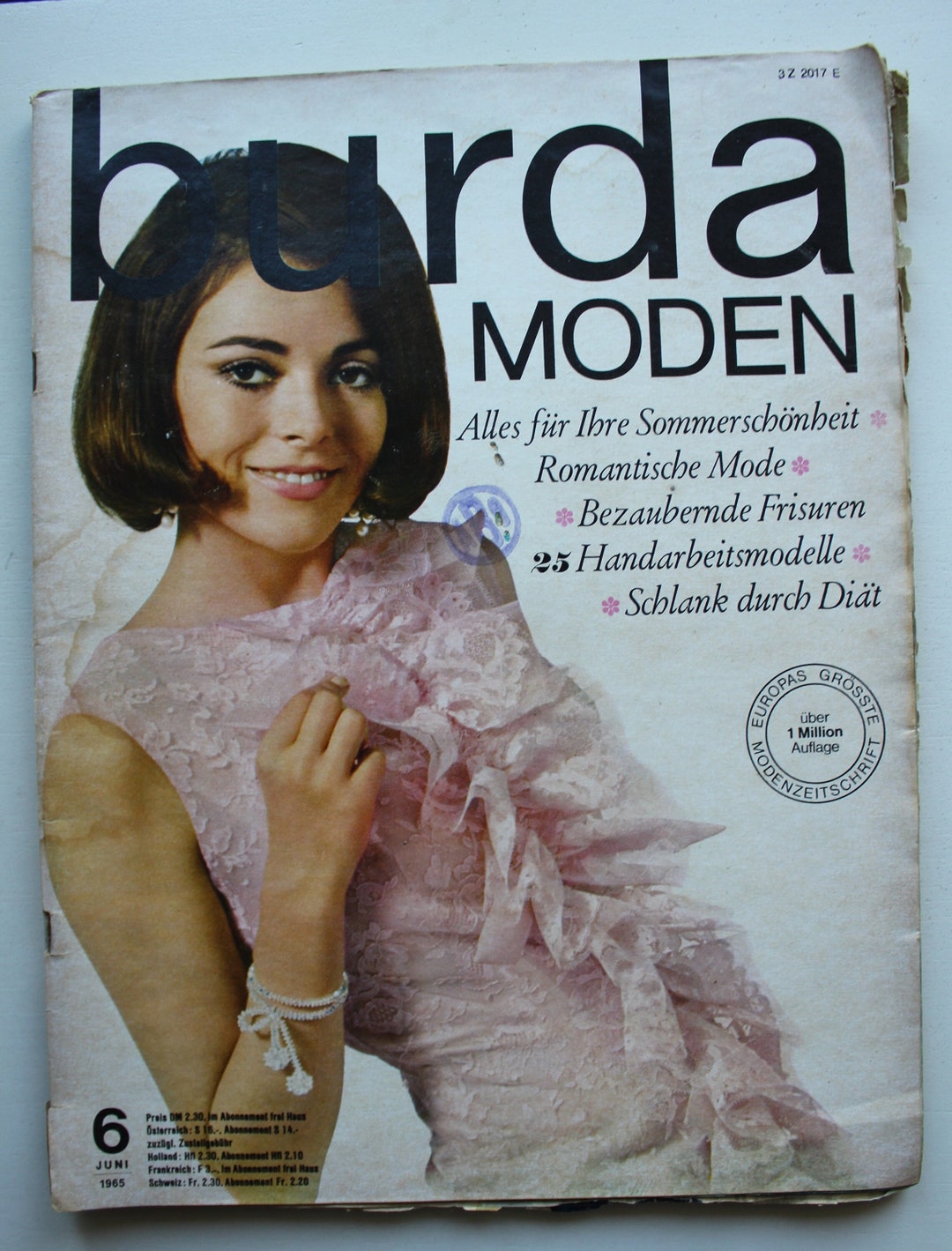 Burda Moden 6/ 1965 mit Anleitungen ,Schnittbogen , Modezeitschrift ...