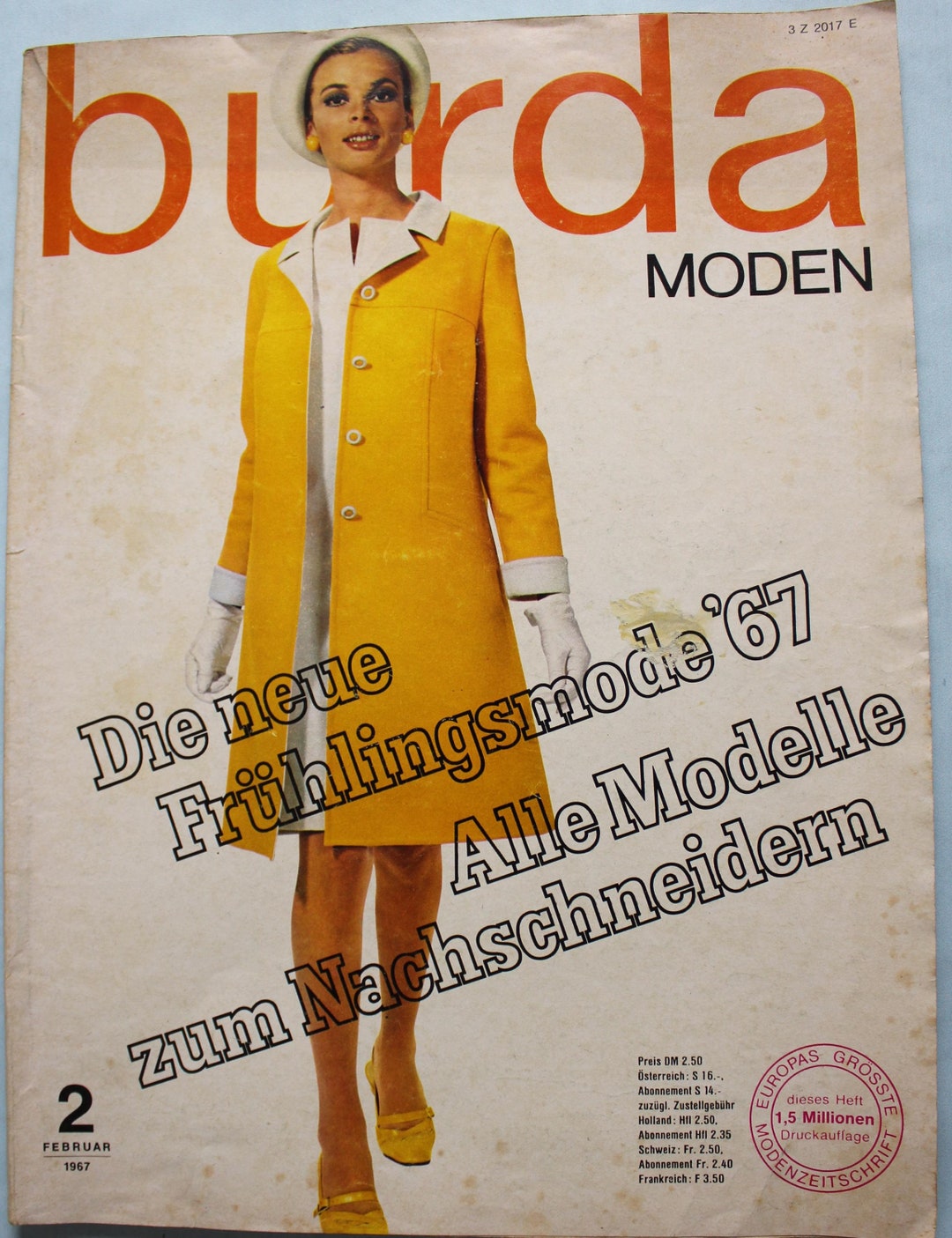 Burda Moden 2/ 1967 Instructions Pattern Sheets Fashion Magazine Patterns Fashion Magazine Retro ...