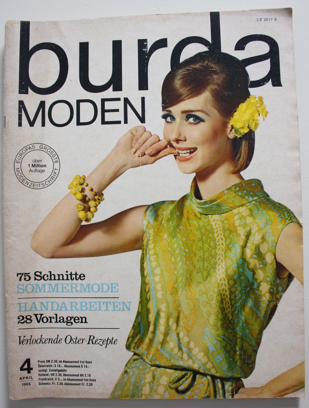 Burda Moden 4/ 1965 Instructions, Cutting Sheets, Fashion Magazine, Fashion Booklet, Sewing ...