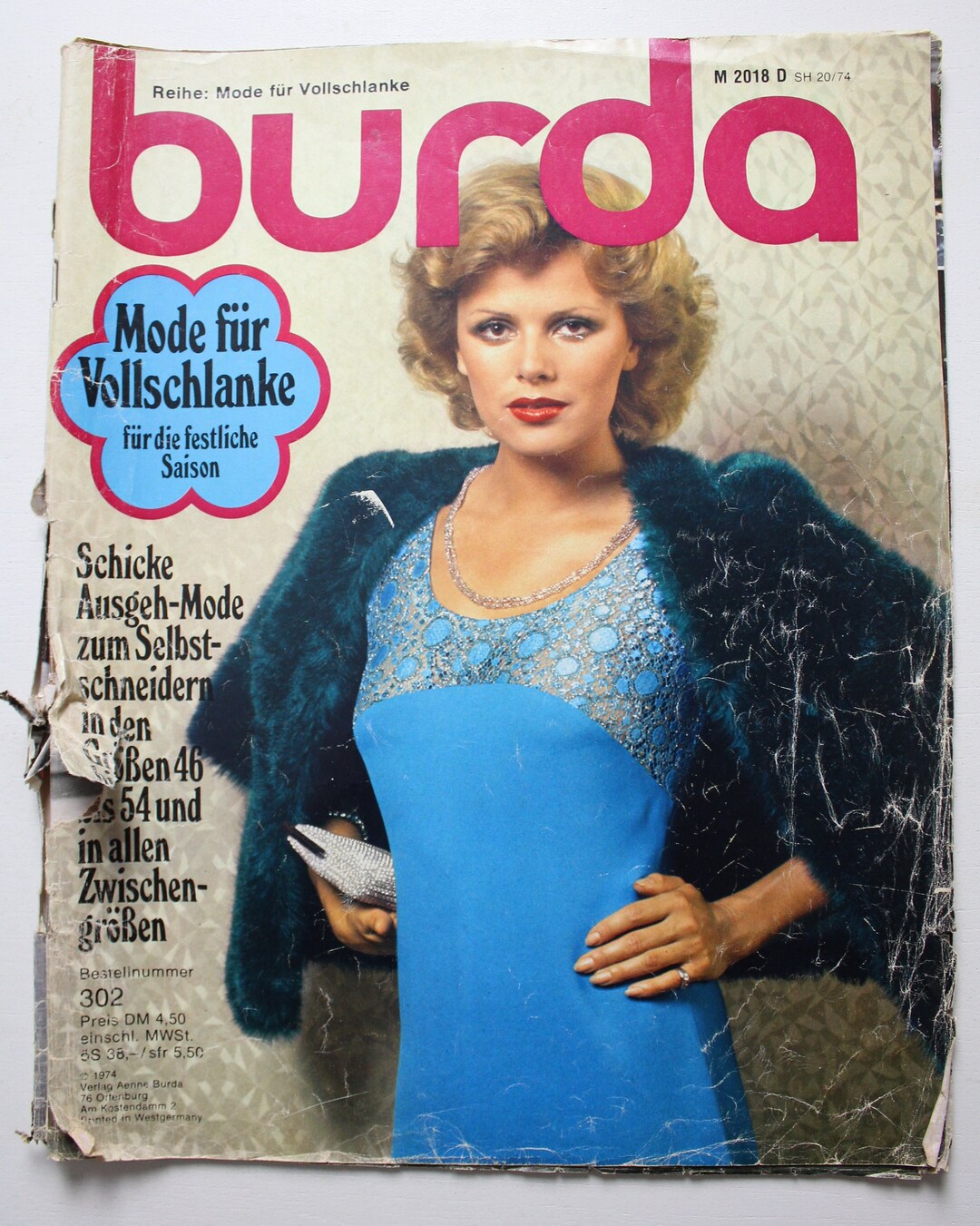 Burda Fashion for Full-figured People, 1974 Instructions, Pattern Sheet, Fashion Magazine ...