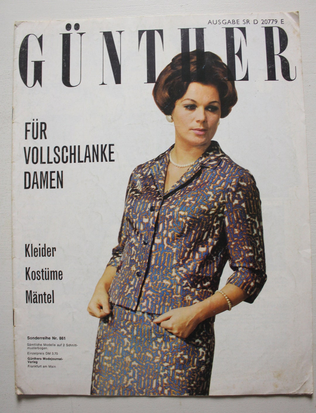 Günther -Für vollschlanke Damen- Heft 861 ,Schnittbogen ...