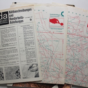 Burda Beyer Moden 9/ 1964 With Instructions, Pattern Sheets, Fashion Magazine, Sewing Magazine ...