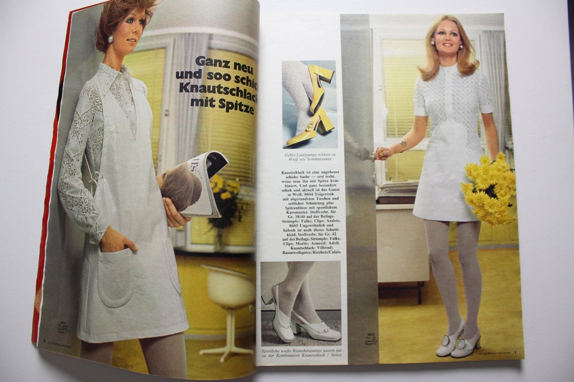 Burda Moden 3/ 1970 Instructions, Pattern Sheets, Fashion Magazine ...