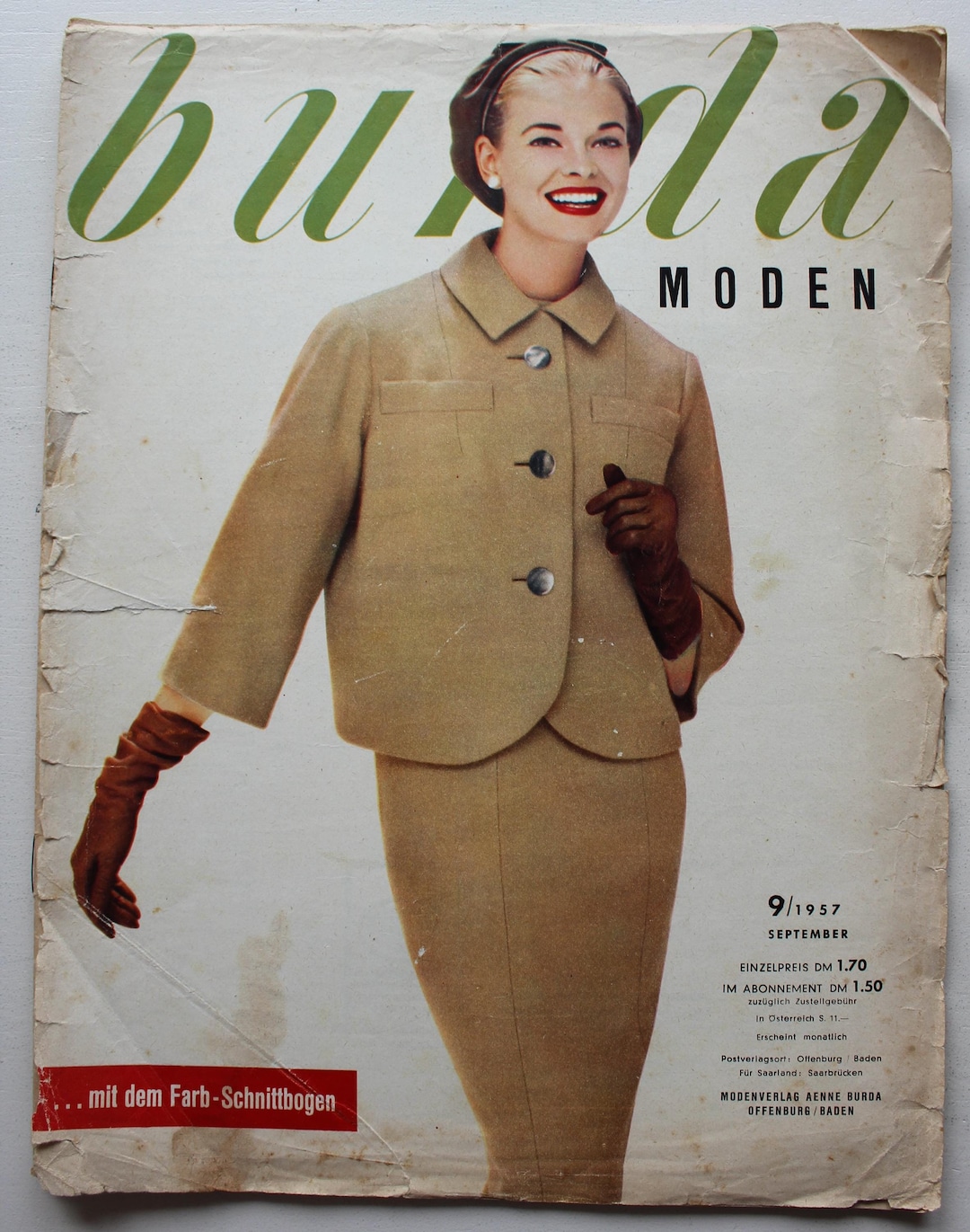 Burda Moden 9/ 1957 Instructions, Pattern Sheets, Fashion Magazine Patterns Fashion Magazine ...