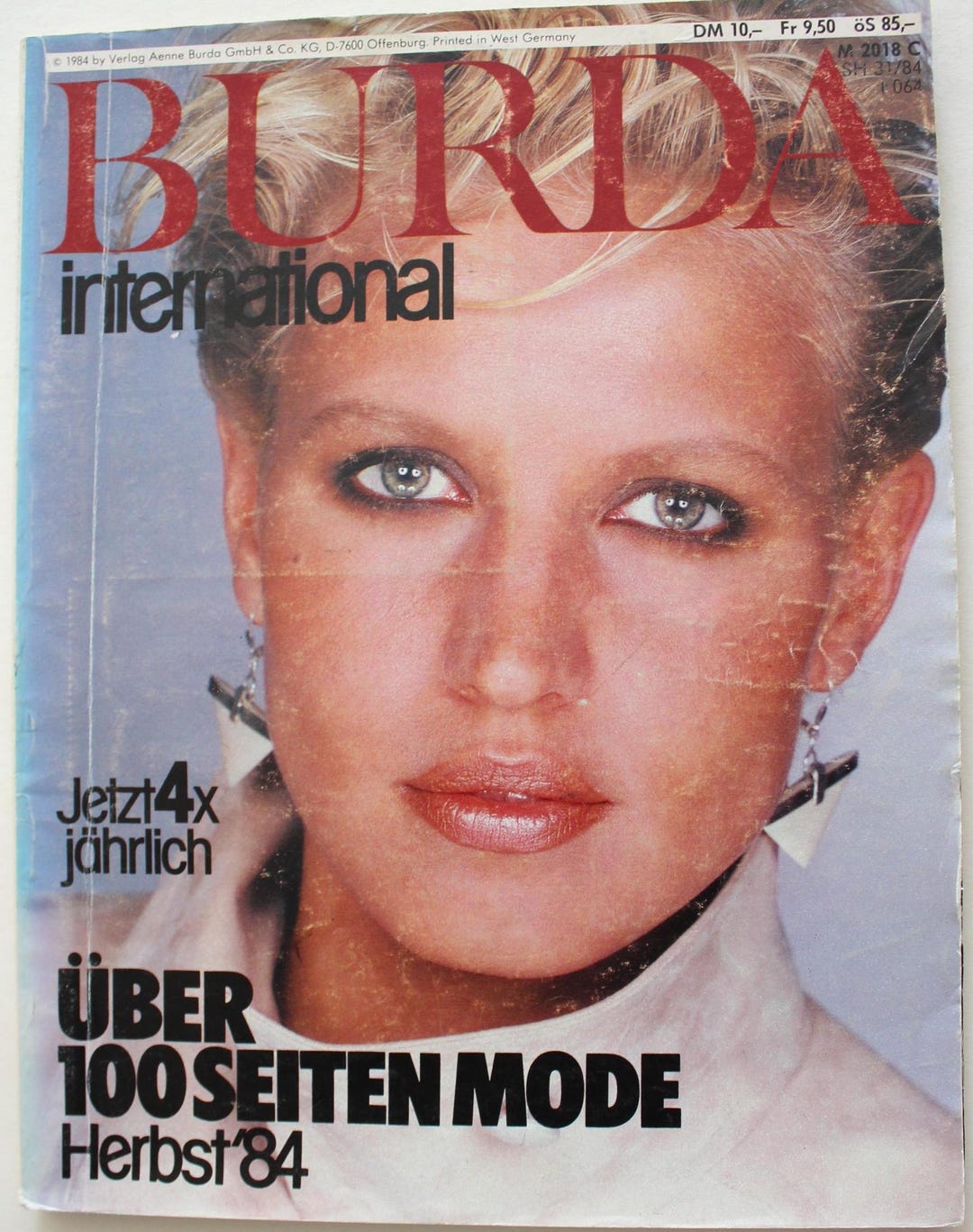 Hoja de patrones Burda International Otoño 1984, revista de moda ...