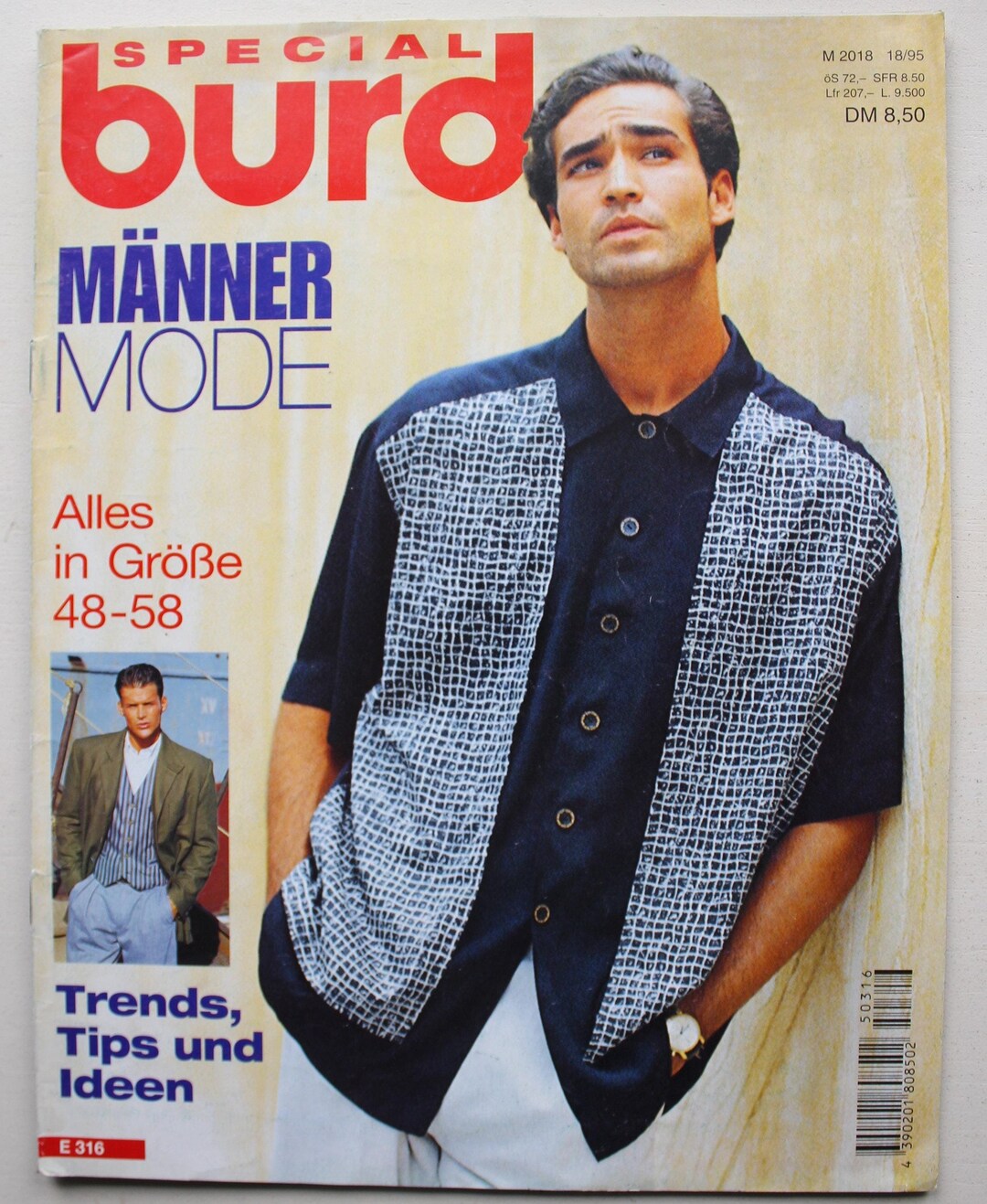 Burda Men's Fashion, 1995 Instructions, Pattern Sheets, Fashion ...
