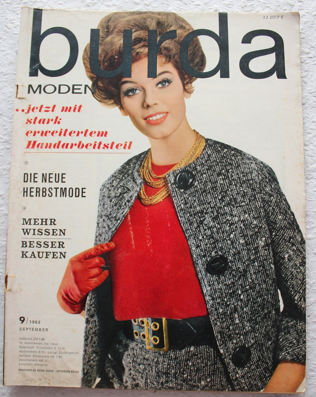 Burda Moden 9/ 1962 Instructions, Cutting Sheets, Fashion Magazine ...