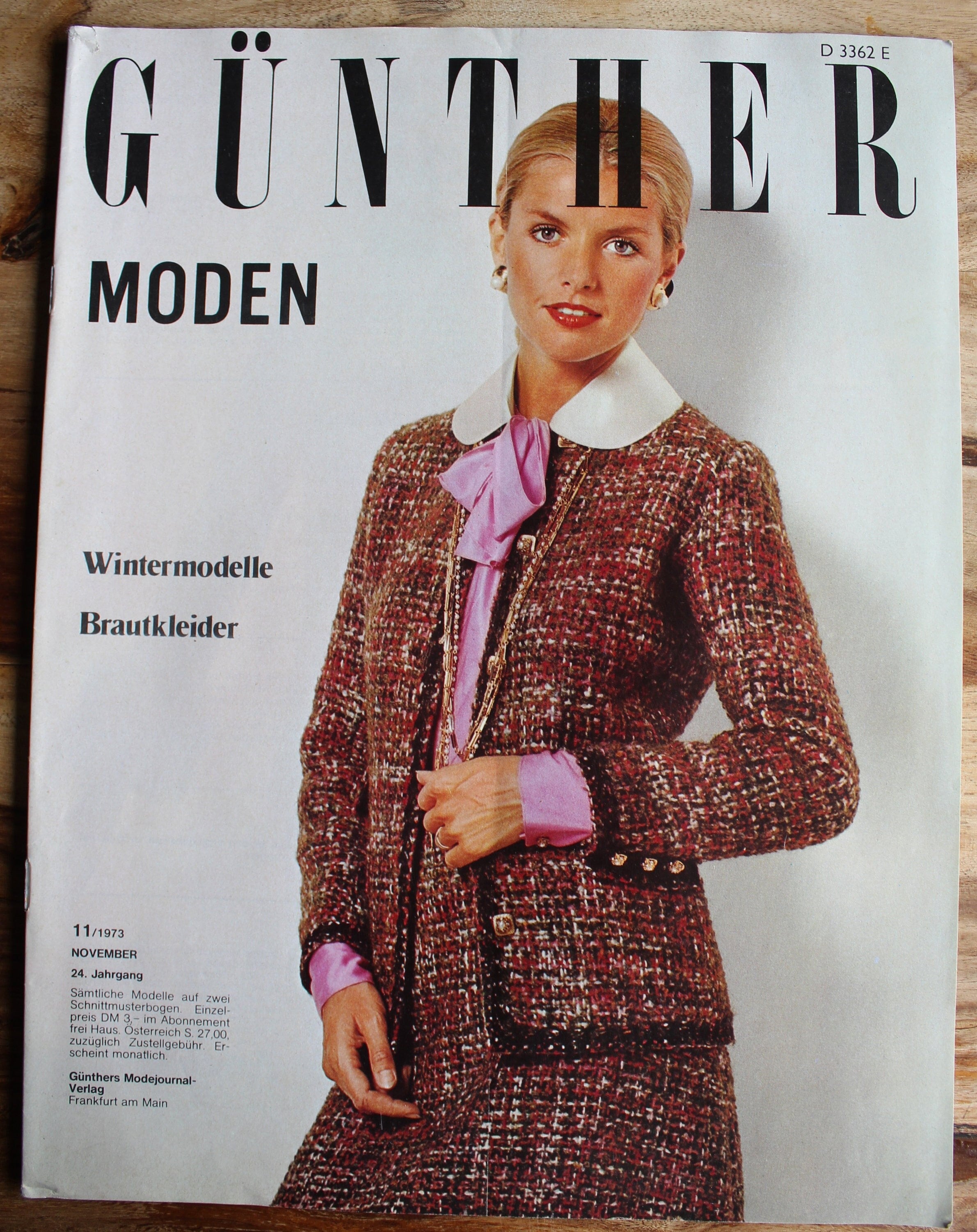 Günther Moden 11/ 1973 Schnittmusterbogen Modezeitschrift - Etsy