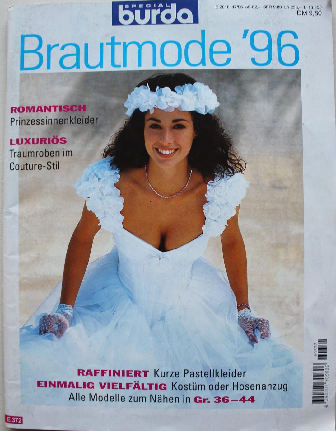 Vintage Magazine Burda Brautmode 1996 Instructions Pattern Sheets Fashion Magazine Patterns ...