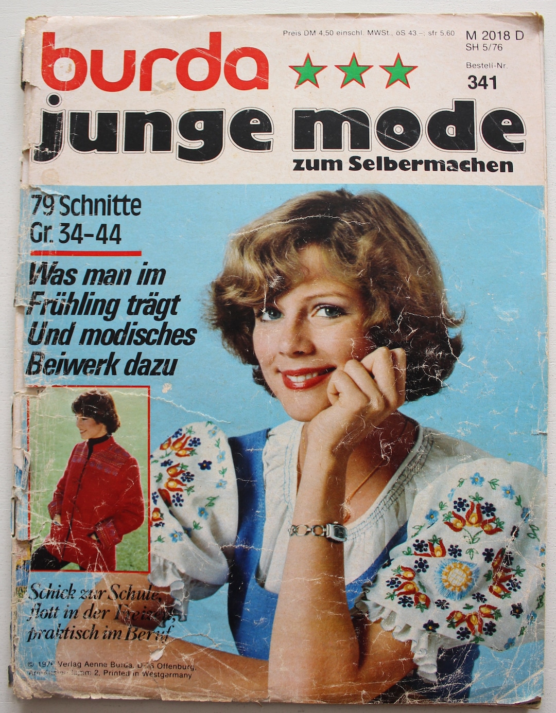 Burda Young Fashion 1976 With Instructions, Pattern Sheets, Fashion Magazine, Fashion Booklet ...