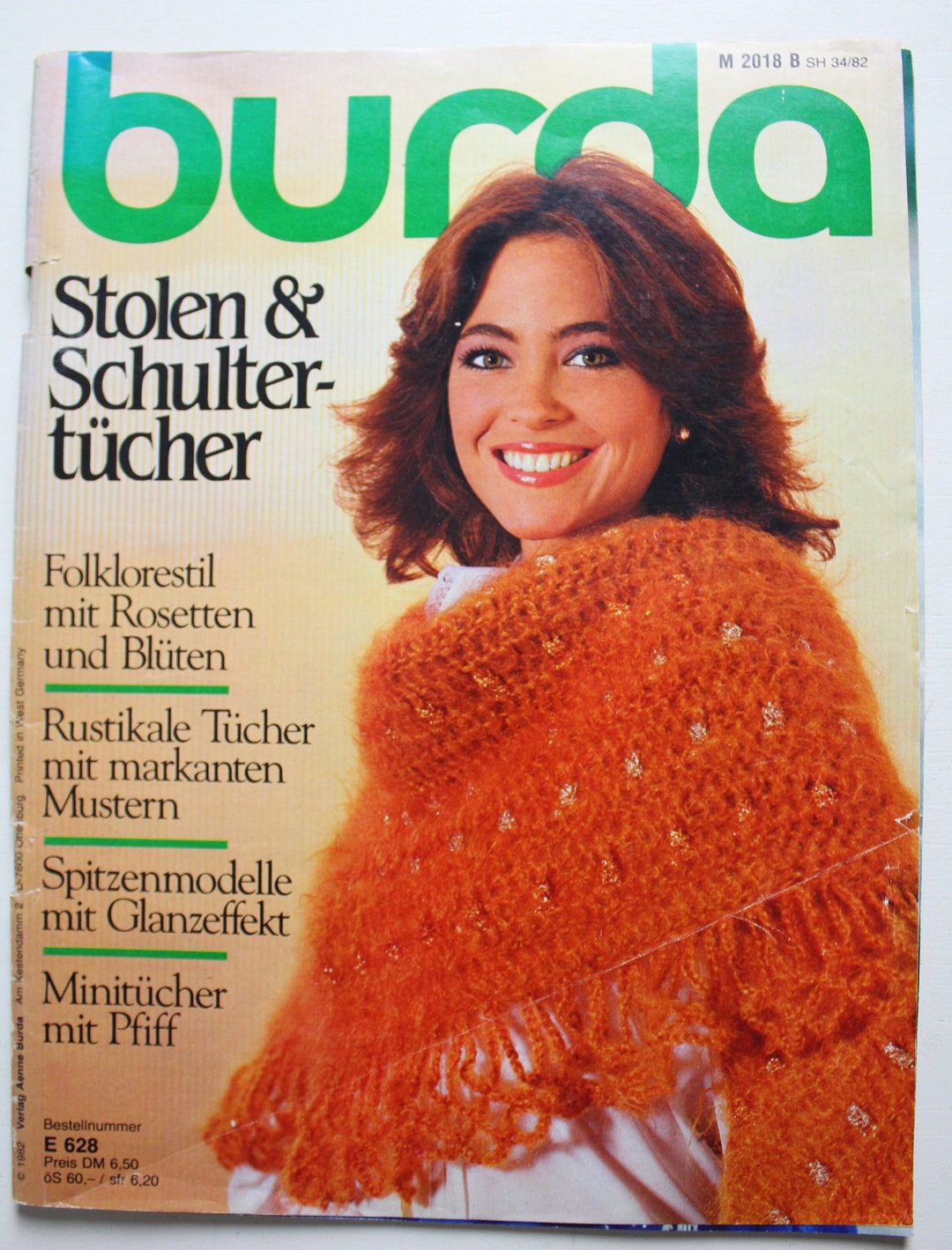 Burda Stoles and Shawls Knitting Booklet 1982 Instructions Fashion ...