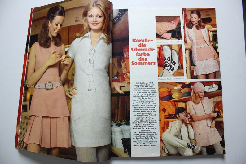Burda Moden 3/ 1970 Instructions, Pattern Sheets, Fashion Magazine ...