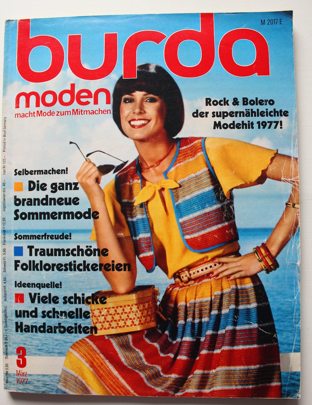 Burda Moden 3/ 1977 Instructions, Cutting Sheet, Fashion Magazine ...