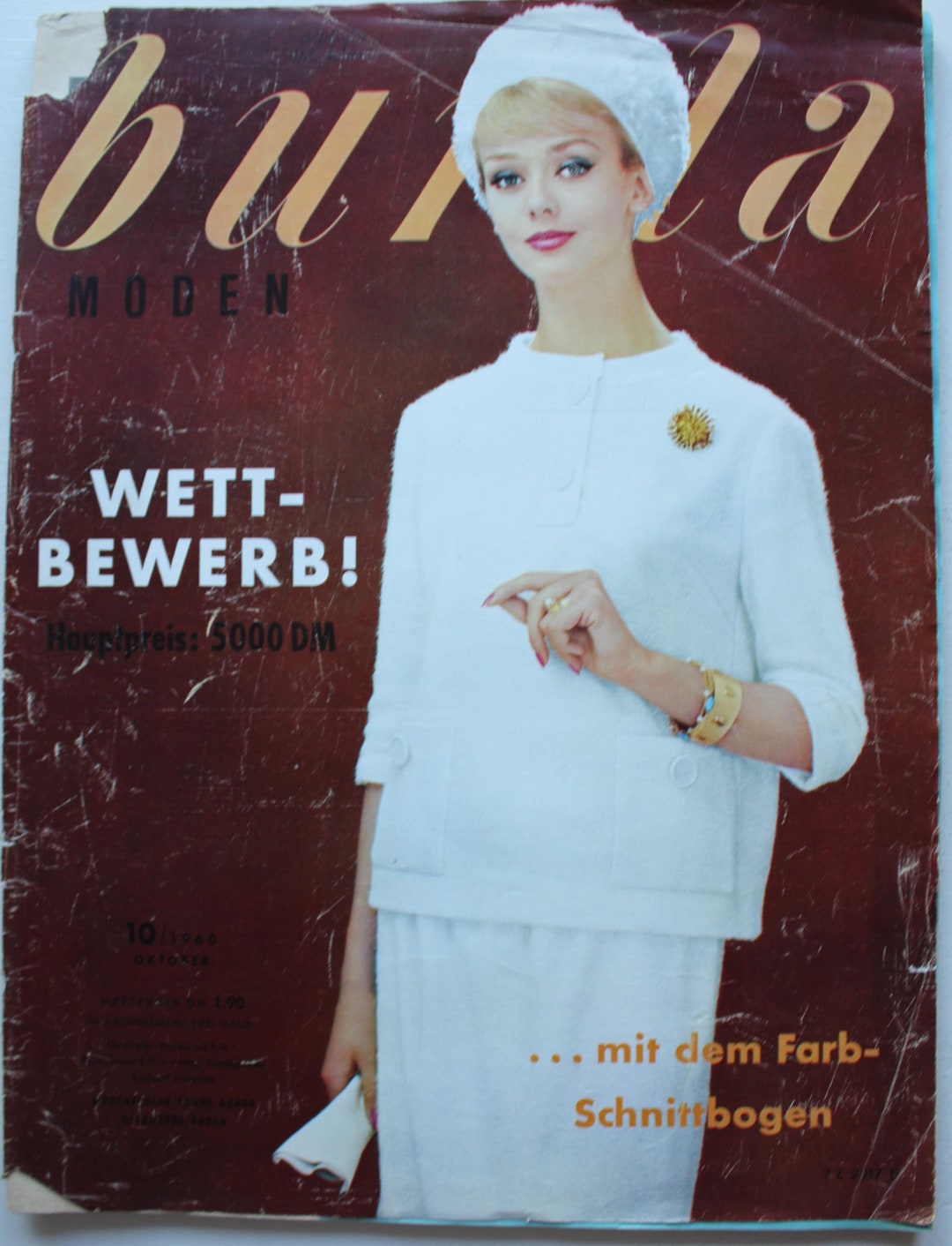 Burda Moden 10/ 1960 Instructions Cutting Sheets Fashion Magazine ...