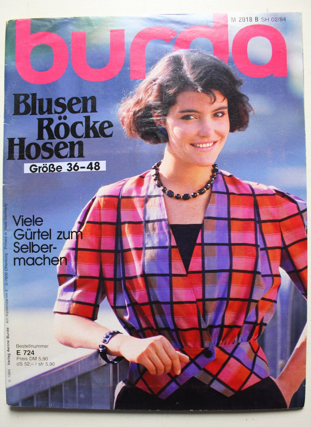 Burda Blouses Skirts Trousers 1984 Instructions Pattern Sheet, Fashion ...