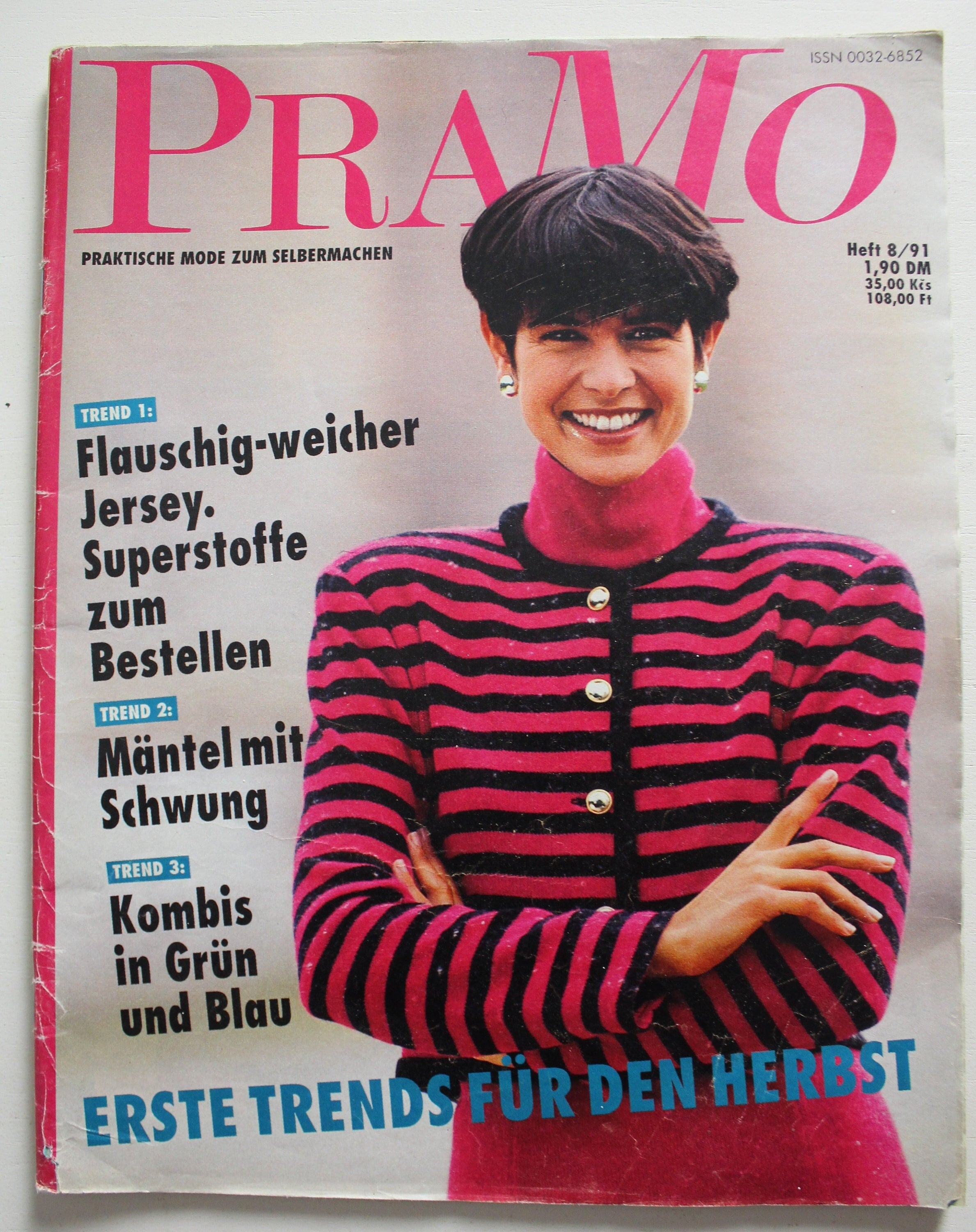 Pramo 8/ 1991 Instructions, Cutting Sheets, Fashion Magazine, Fashion ...