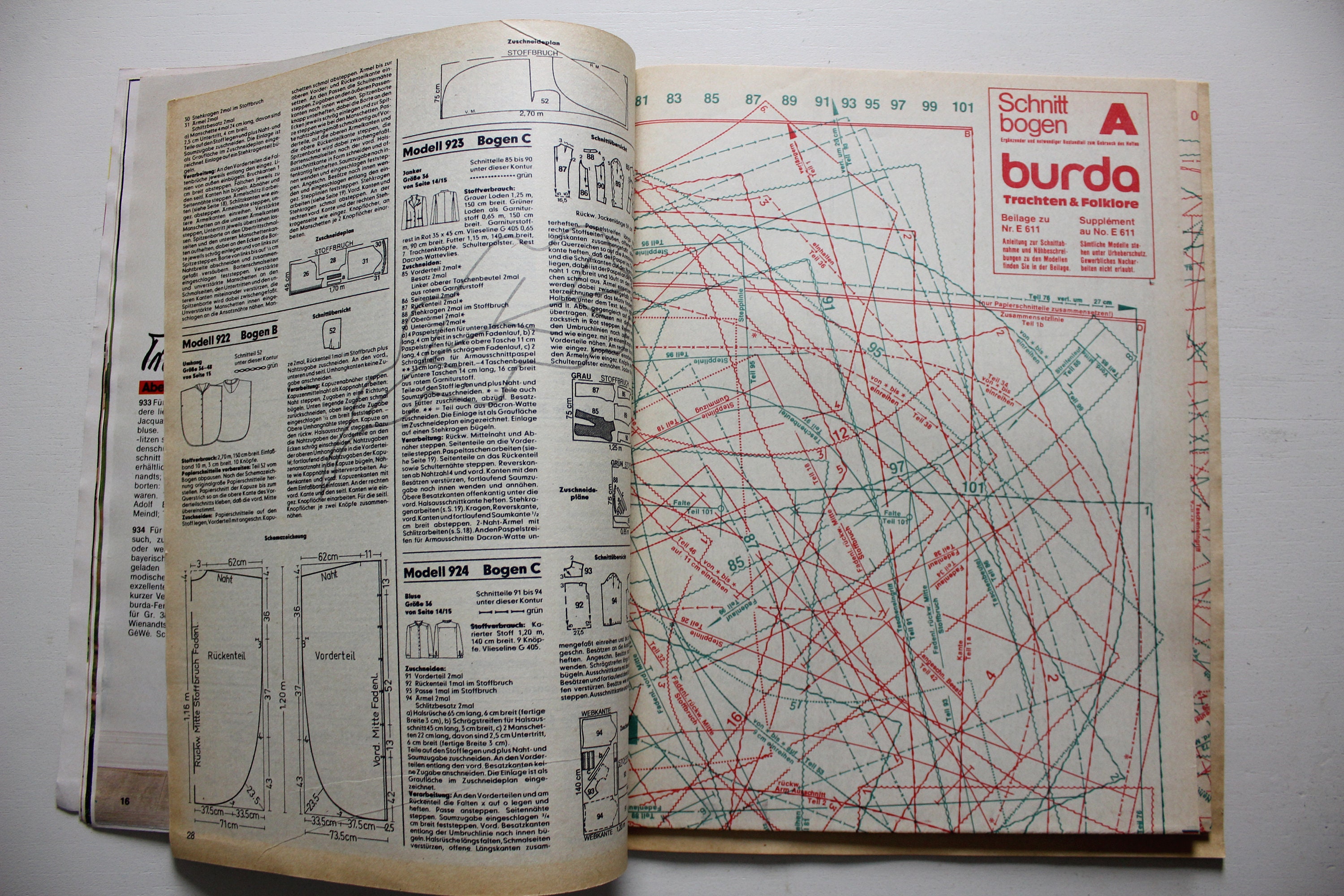 Burda Traditional Costumes 1982 With Instructions, Pattern Sheets ...