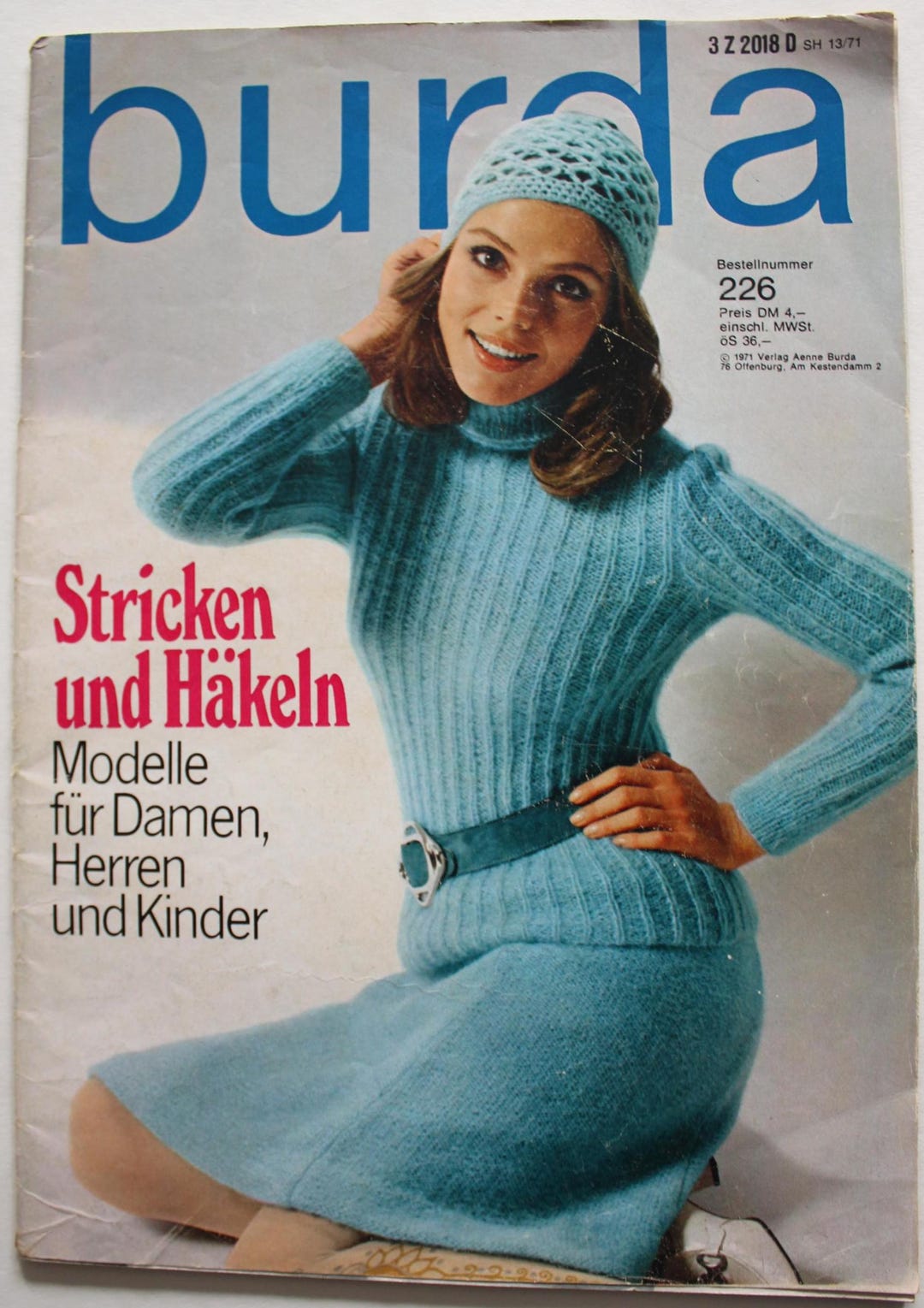 Vintage Burda Knitting Magazine, 1971, Knitting and Crochet Magazine ...