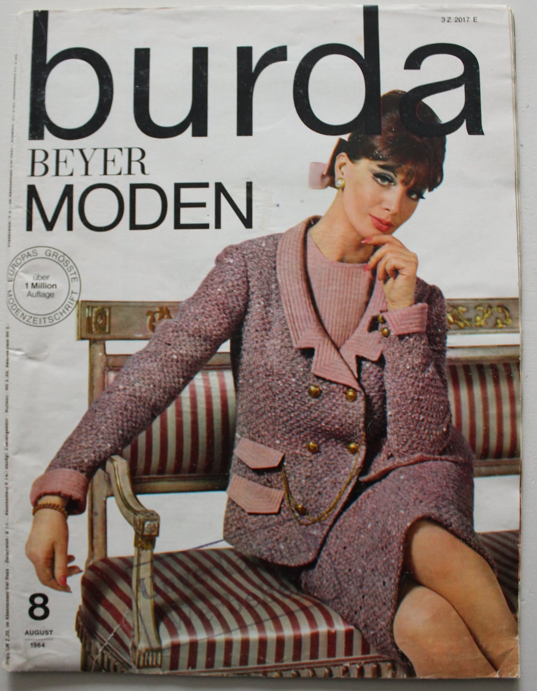 Burda Beyer Moden 8/ 1964 With Instructions, Pattern Sheets, Fashion Magazine, Sewing Magazine ...