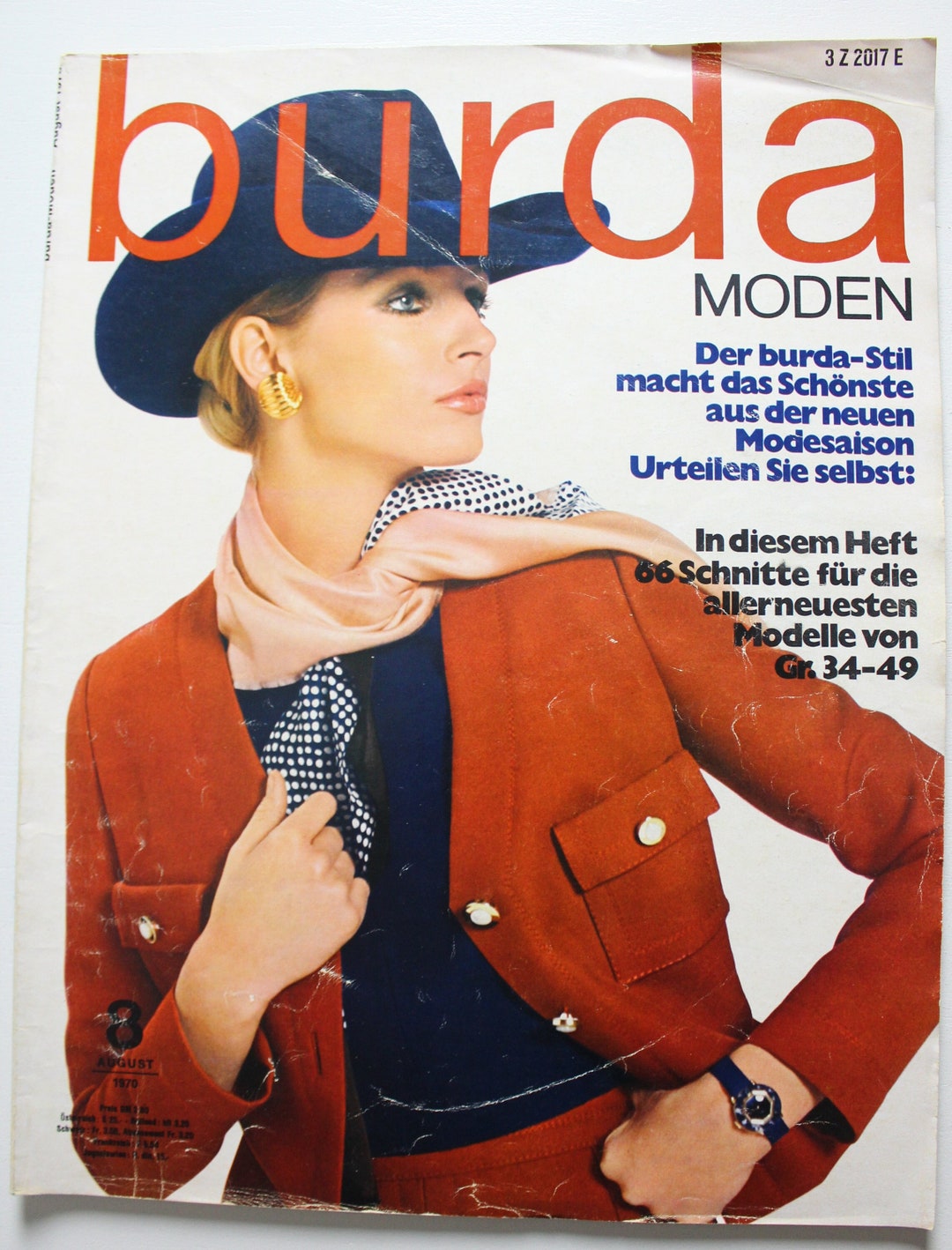 Burda Moden 8/ 1970 Instructions, Pattern Sheets, Fashion Magazine, Sewing Magazine, Fashion ...