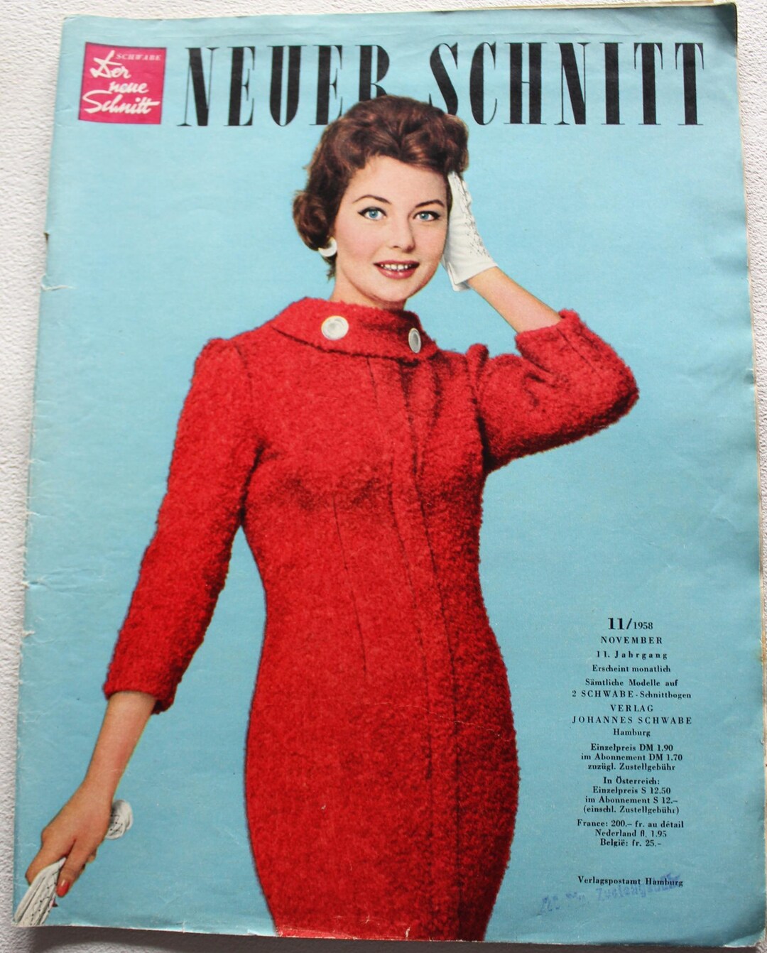 New Pattern 11/ 1958 Instructions Pattern Sheet Fashion Magazine ...