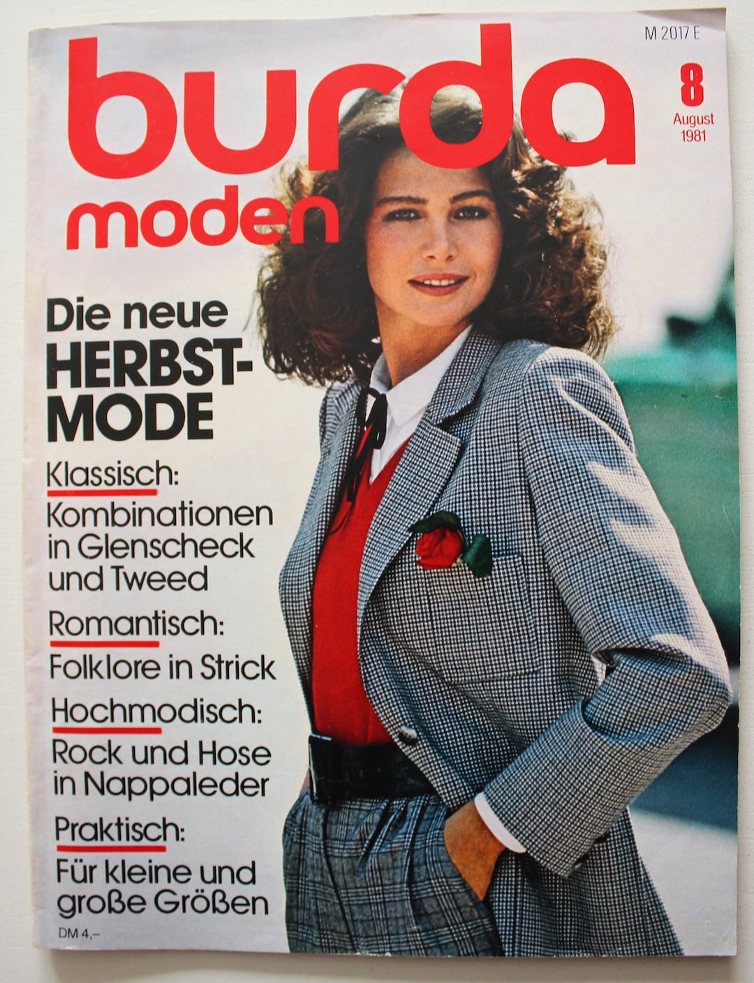 Vintage Zeitschrift Burda Moden 8/ 1981 Anleitungen Schnittbogen ...
