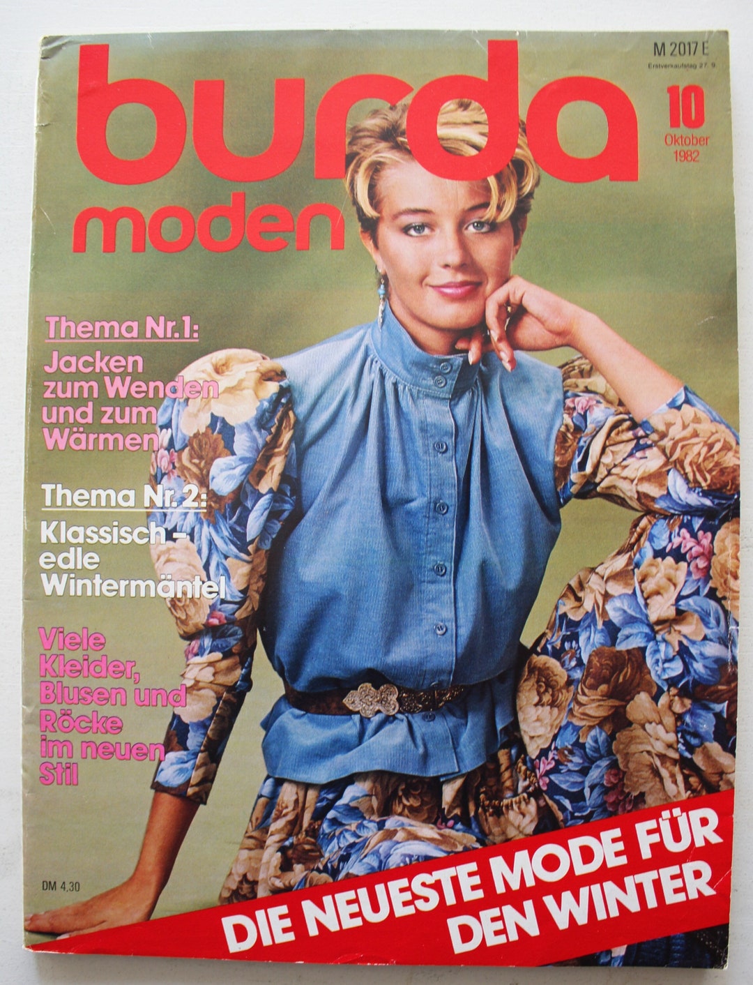 Burda Moden 10/1982 Instructions, Pattern Sheets, Fashion Magazine ...