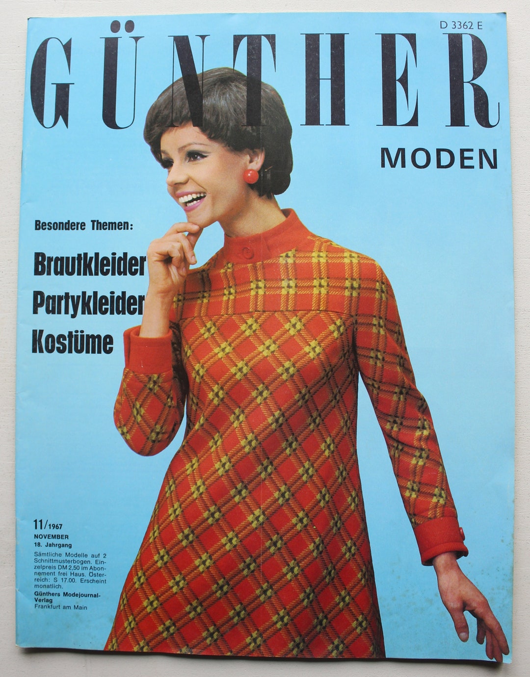 Günther Moden 11/ 1967 Pattern Sheet, Fashion Magazine Fashion Magazine ...