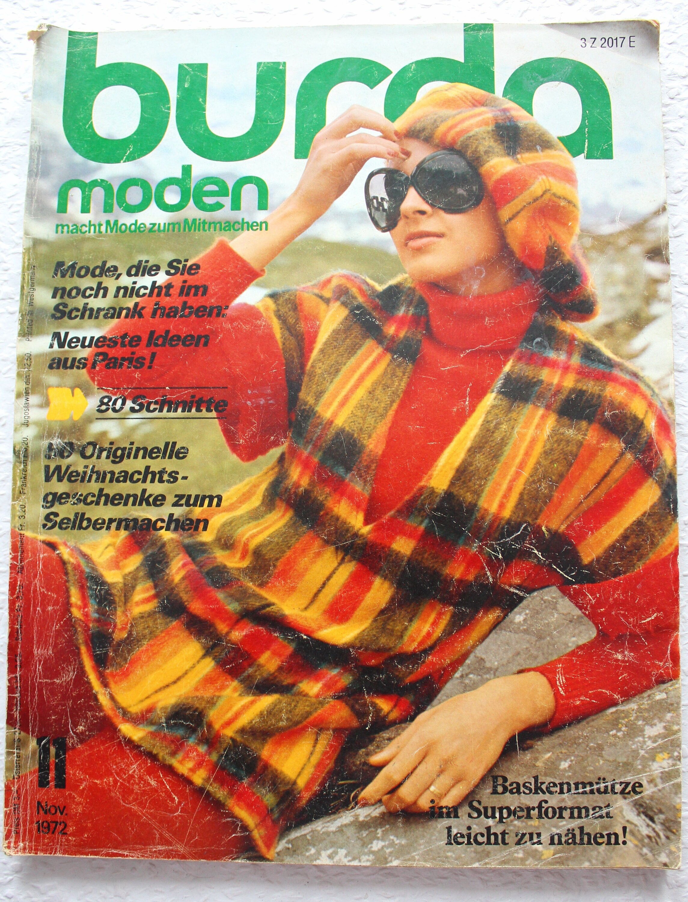 Burda Moden 11/ 1972 Instructions, Cutting Sheets, Fashion Magazine, Fashion Booklet, Sewing ...