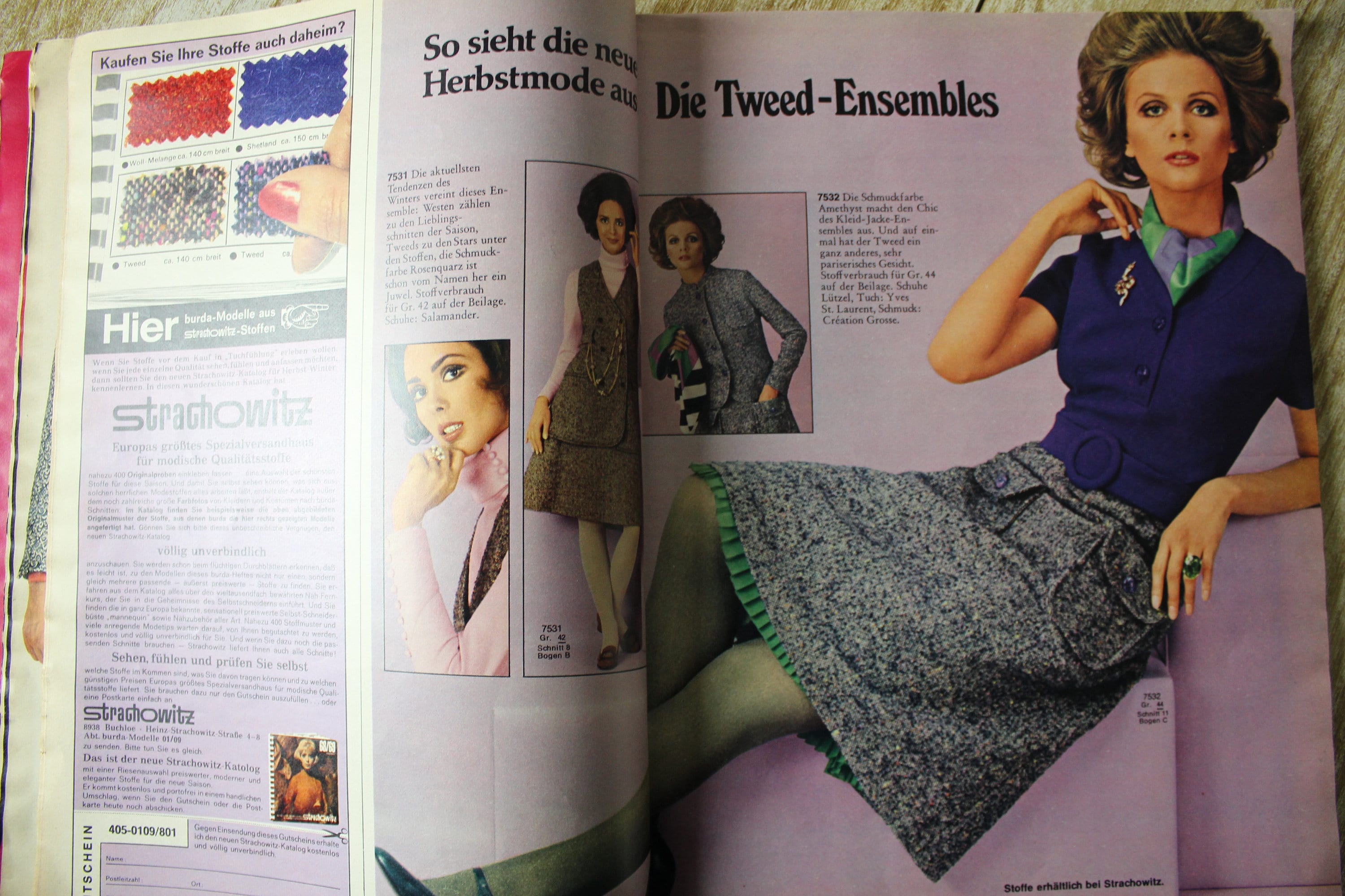 Burda Moden 9/ 1968 With Instructions, Pattern Sheets, Fashion Magazine ...