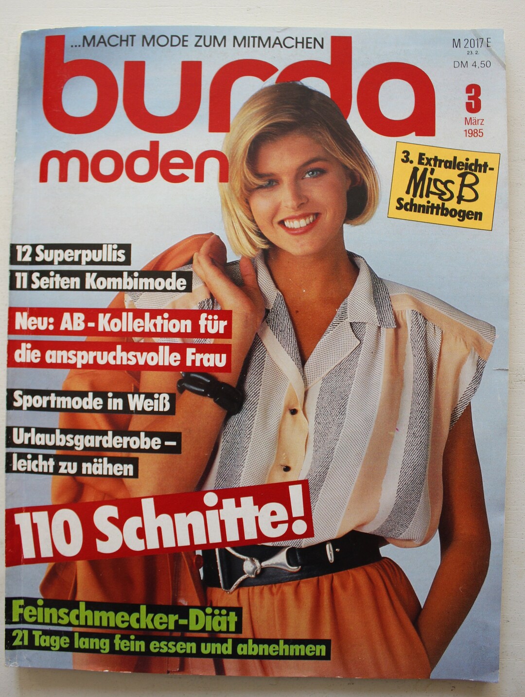 Burda Moden 3/ 1985 Instructions, Cutting Sheets, Fashion Magazine, Fashion Booklet, Sewing ...