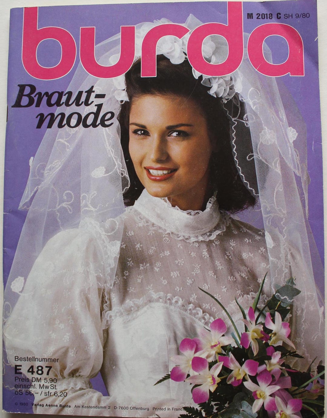 Vintage Magazine Burda Bridal Fashion 1980 Instructions Pattern Sheets Fashion Magazine Fashion ...