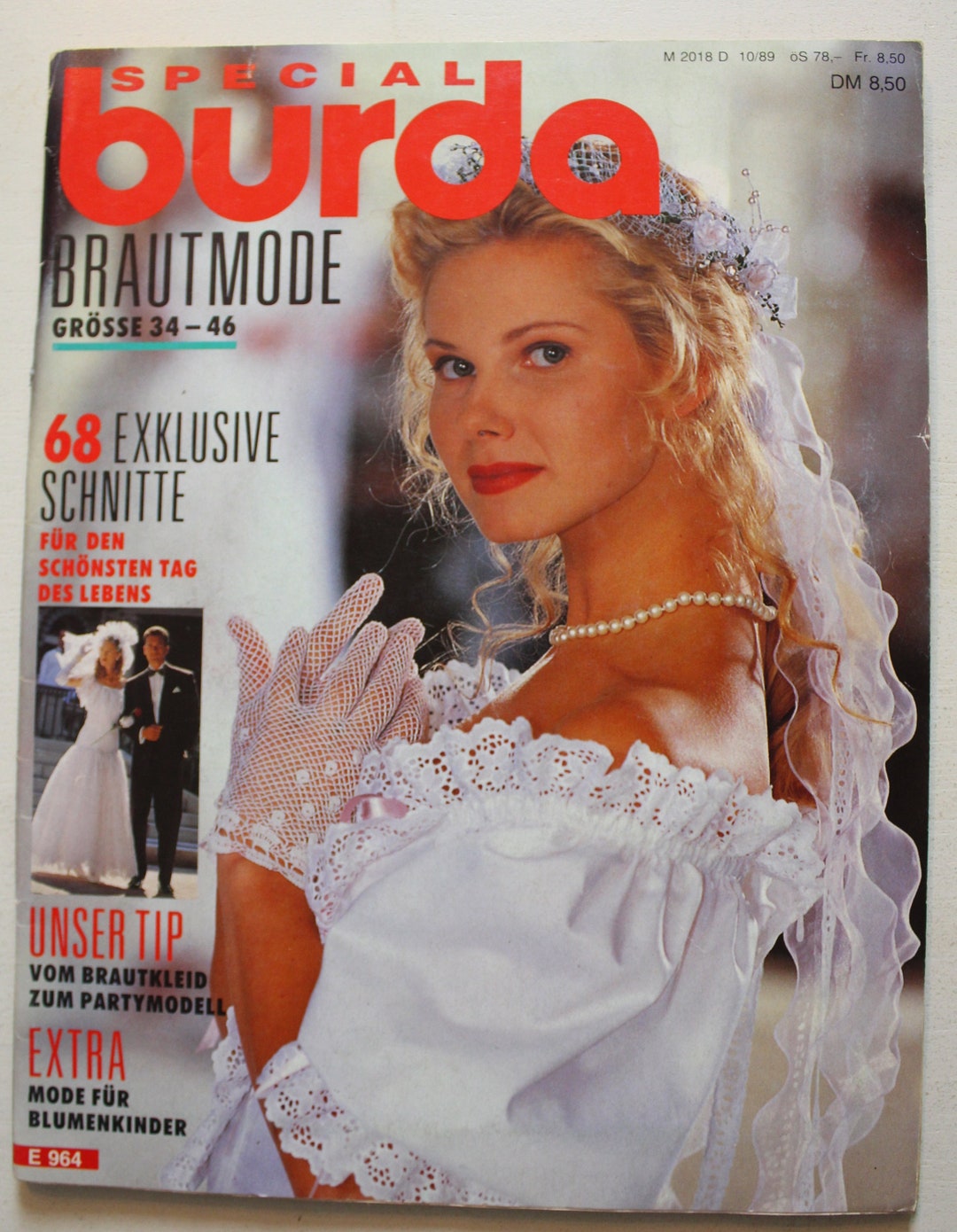 Burda Bridal Fashion 1989 Instructions, Pattern Sheets, Fashion Magazine, Fashion Booklet ...