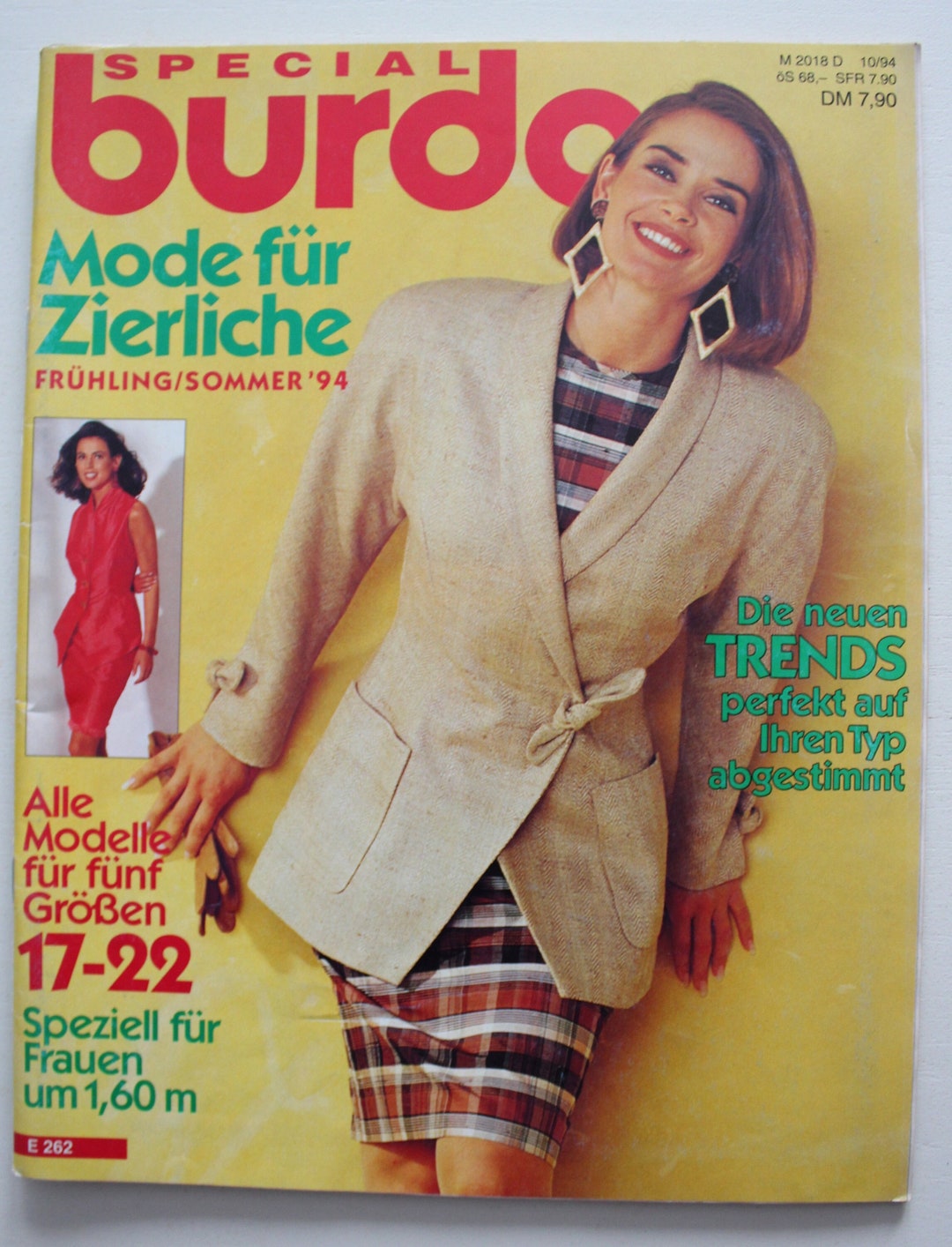 Burda Mode Für Zierliche 1994 Instructions Cutting Sheets, Patterns ...
