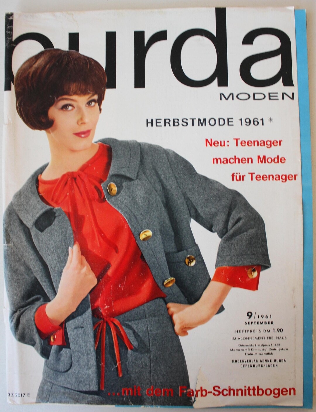 Burda Moden 9/ 1961 Instructions, Pattern Sheets, Fashion Magazine ...