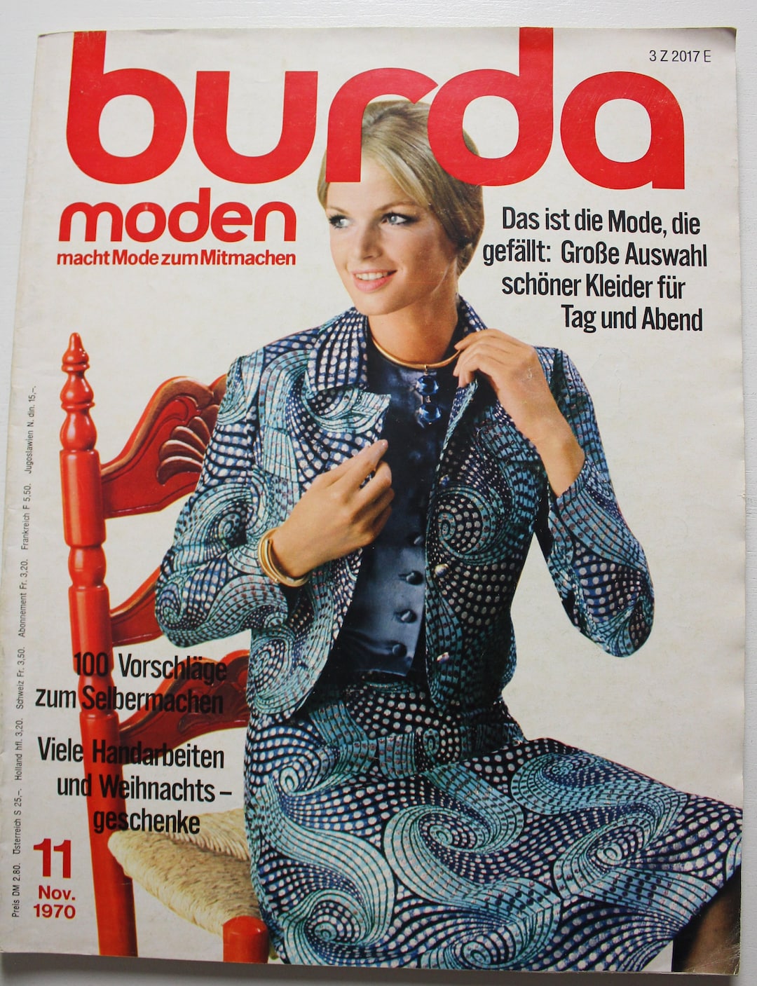 Burda Moden 11/ 1970 Instructions, Pattern Sheets, Fashion Magazine ...