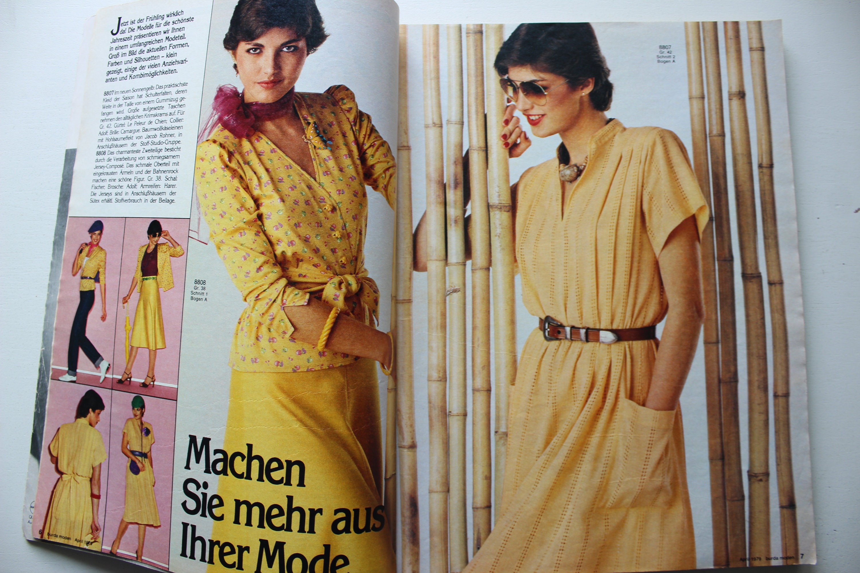 Burda Moden 4/ 1979 Instructions, Cutting Sheet, Fashion Magazine, Fashion Magazine, Sewing ...