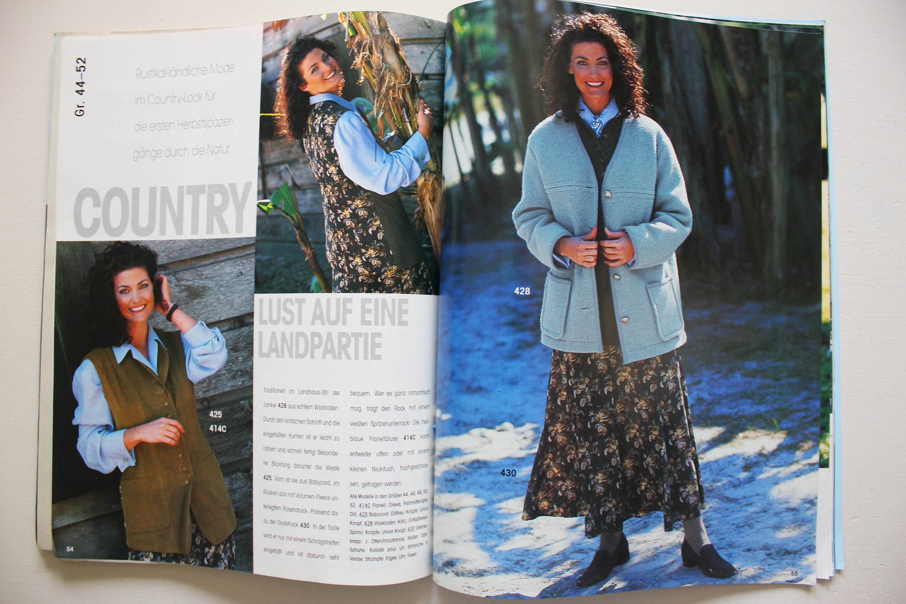Burda Plus Fashion for Full Figures Autumn 1996 Instructions, Pattern ...