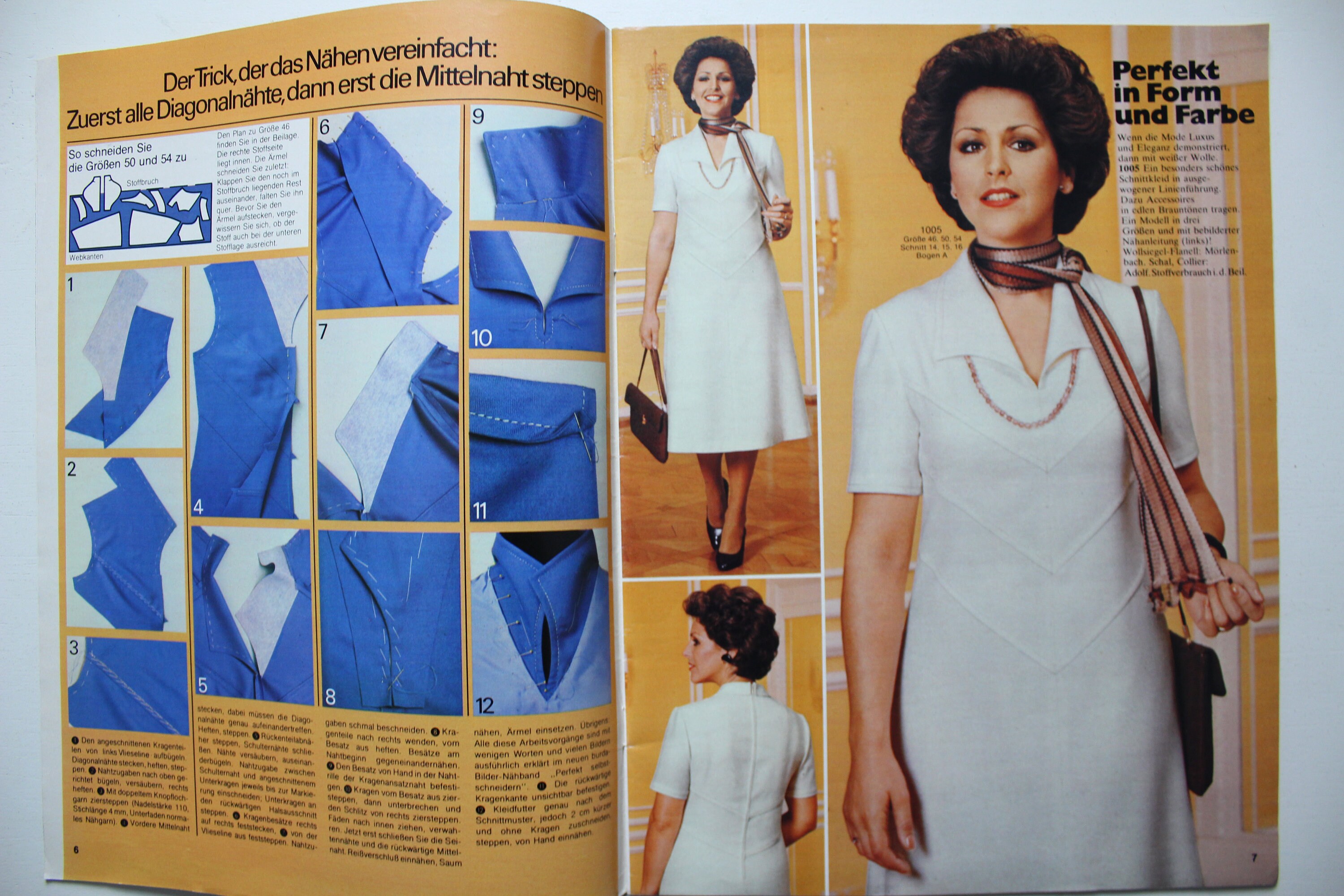 Burda Fashion for Full-figured Summer 1977 Instructions, Cutting Sheet ...