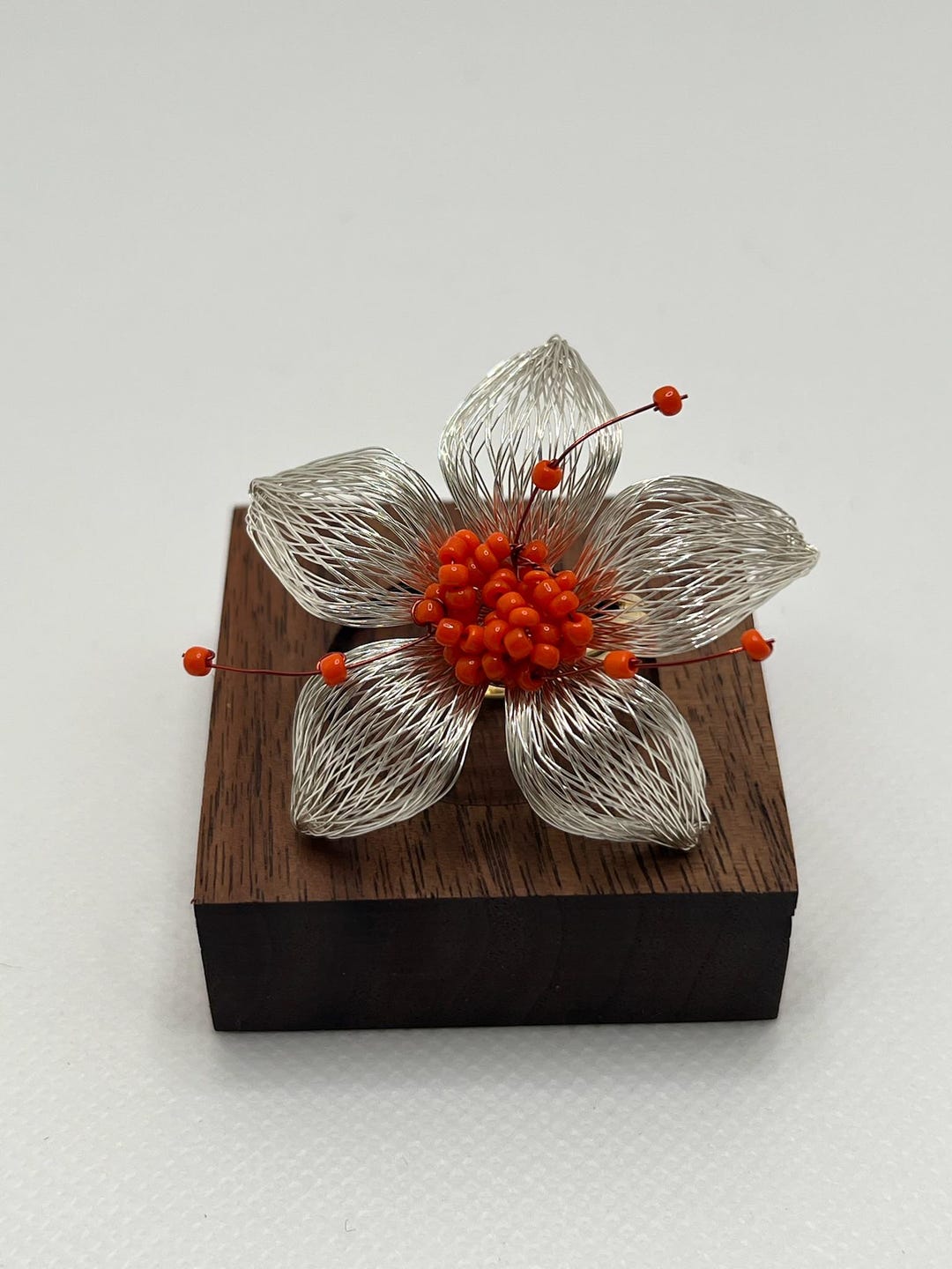 Adjustable Wire Mesh Lily Ring, Sculptable Metal Mesh Jewelry, Gift for ...